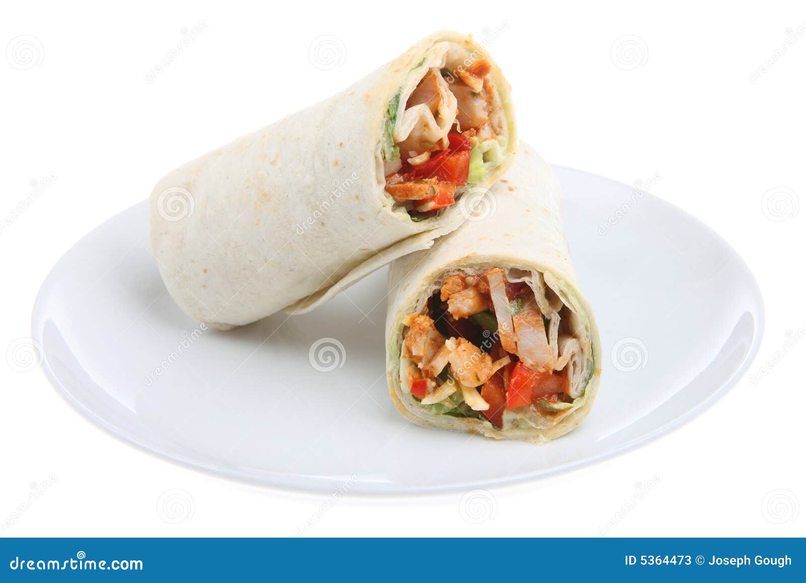Chicken Fajita Wrap stock image. Image of peppers, cuisine - 5364473