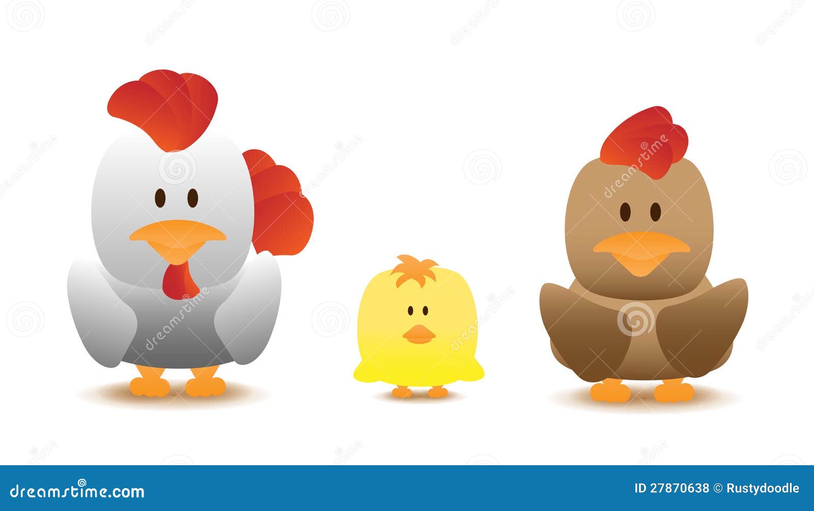 Chicken Family Vector Cartoon Royalty Free Stock Photos - Image: 27870638