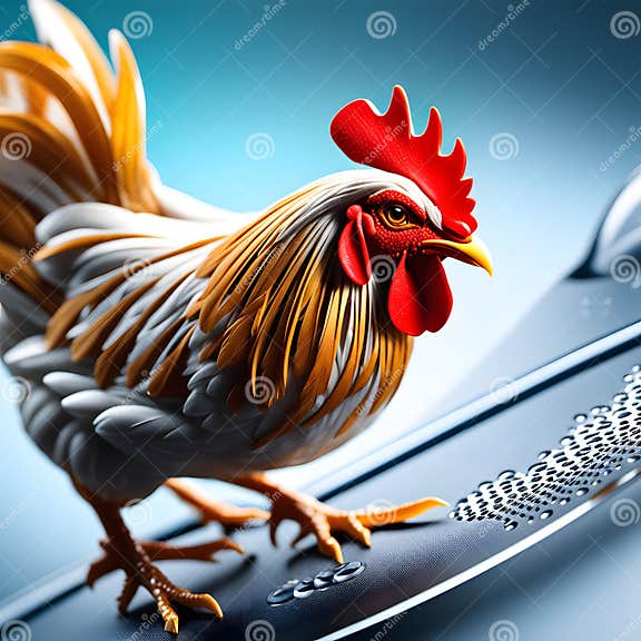 Chicken farm, AI-generatet stock image. Image of feathers - 296401895