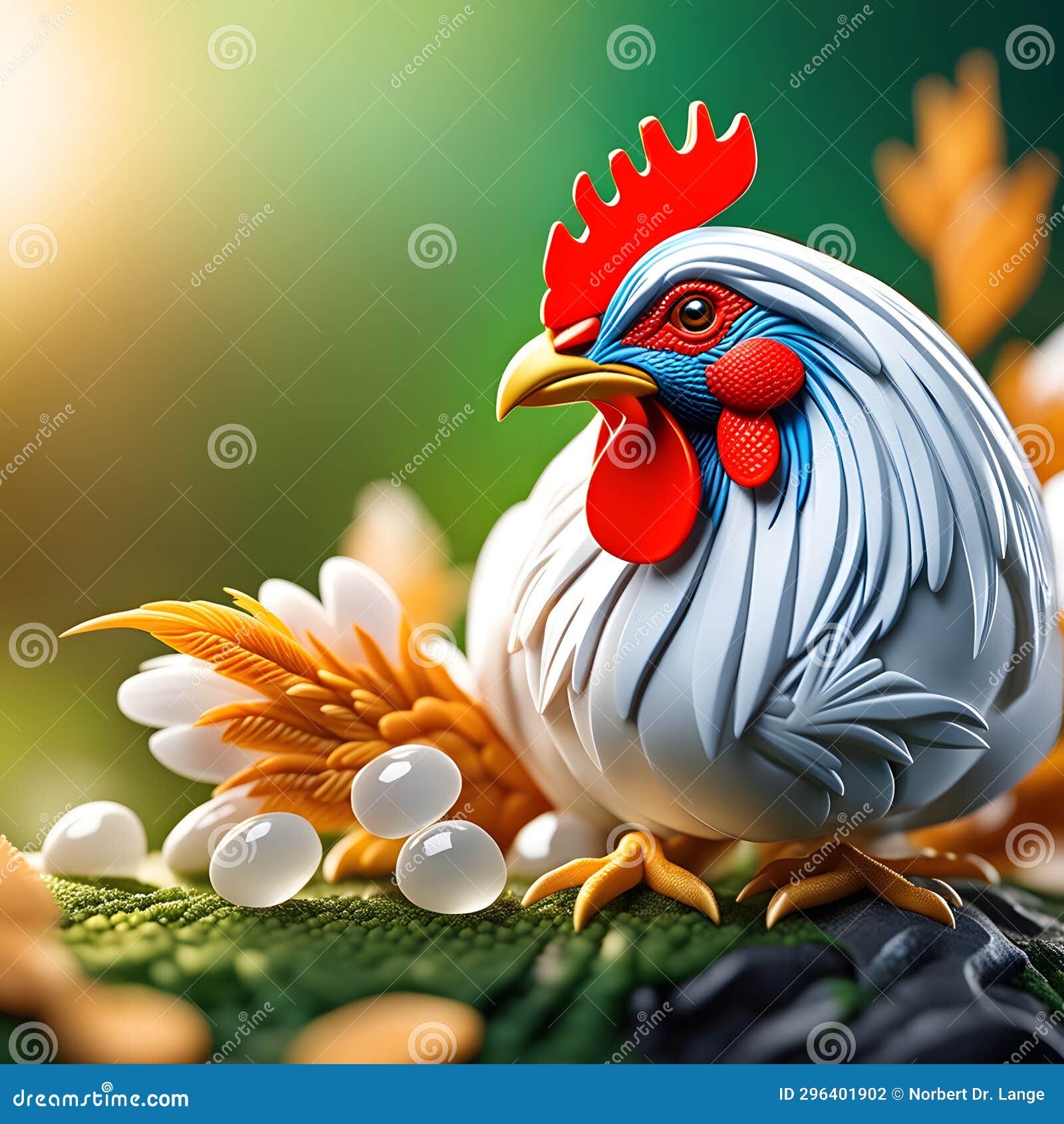 Chicken farm, AI-generatet stock photo. Image of livestock - 296401902