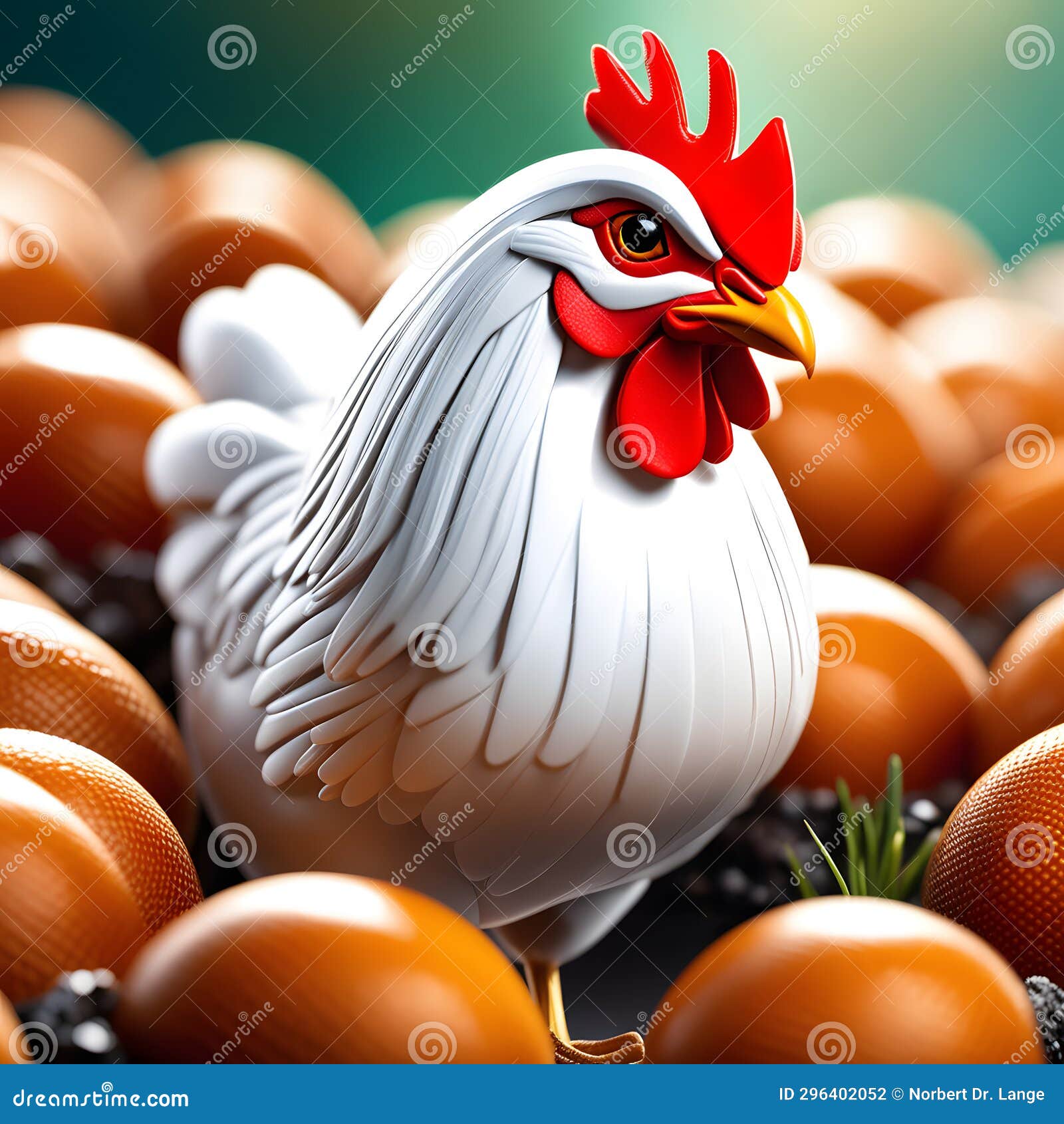 Chicken farm, AI-generatet stock illustration. Illustration of laying ...