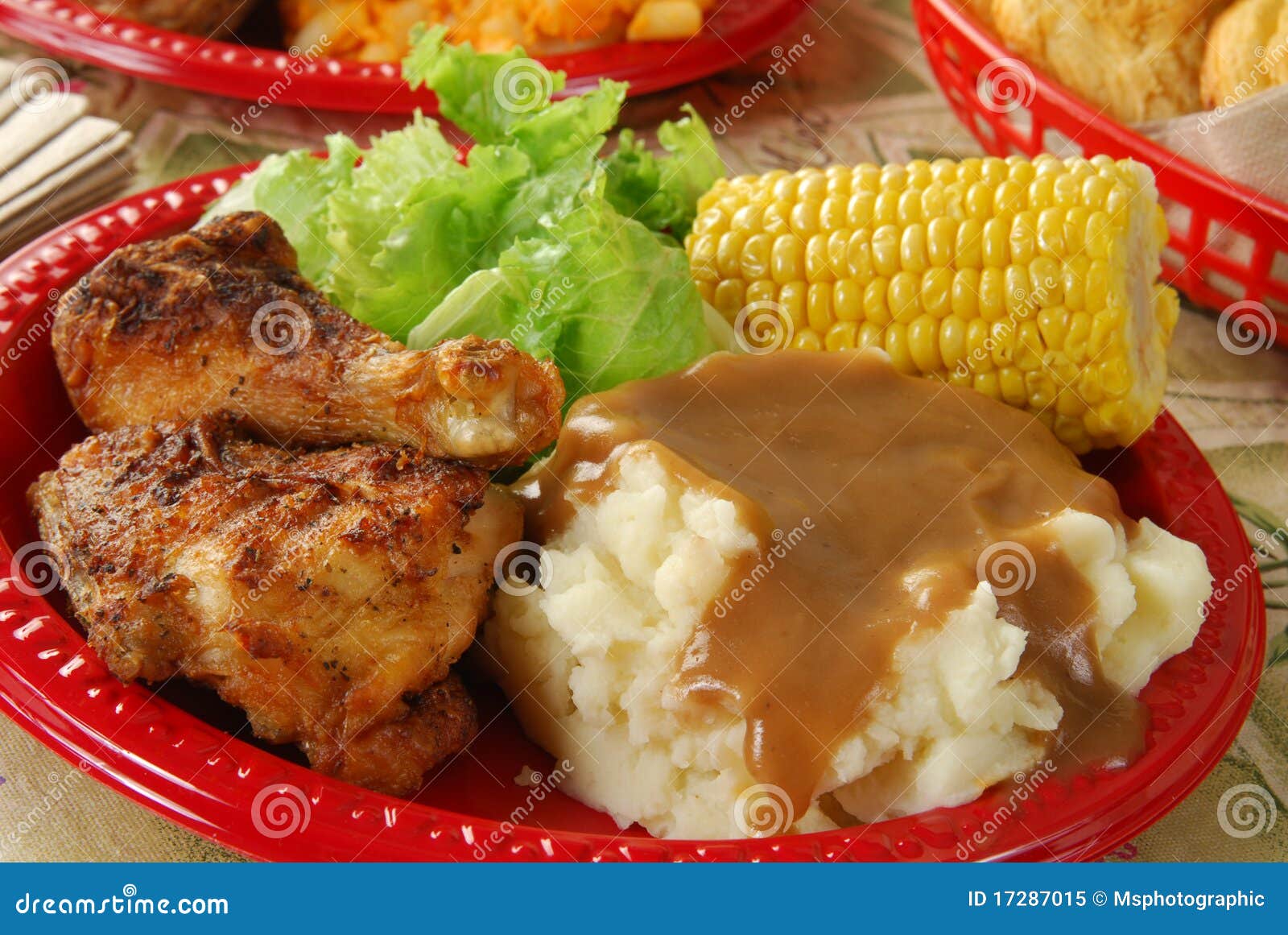 Chicken feast stock image. Image of corn, grilled, meal - 17287015