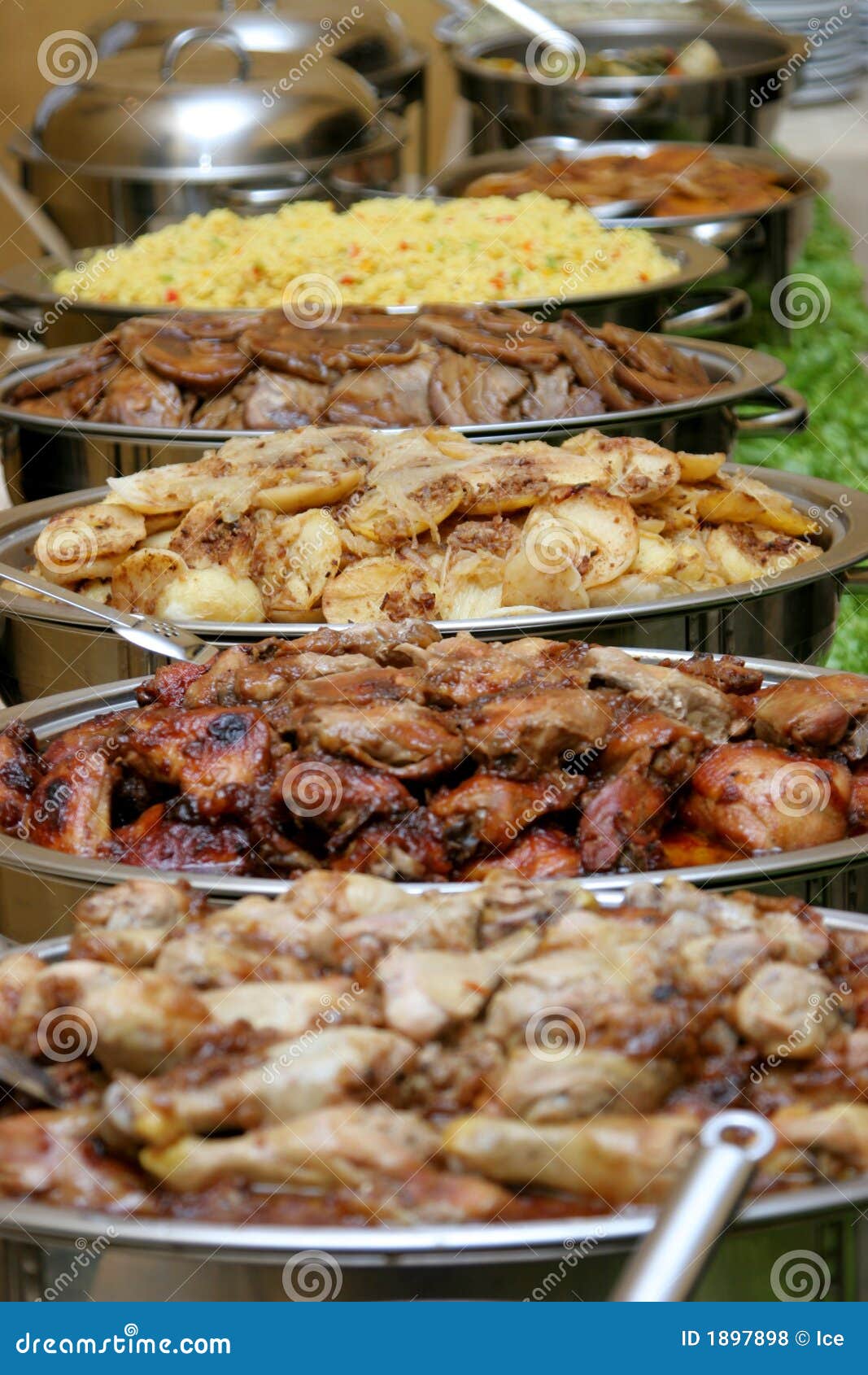 Chicken Feast stock photo. Image of chow, dishes, grill - 1897898