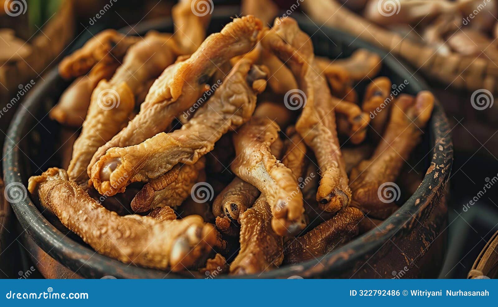 Chicken Feet Food with Vegetables. Generative Ai Stock Illustration ...