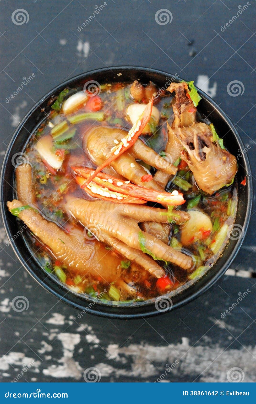 Chicken feet soup stock photo. Image of dinner, restaurant - 38861642
