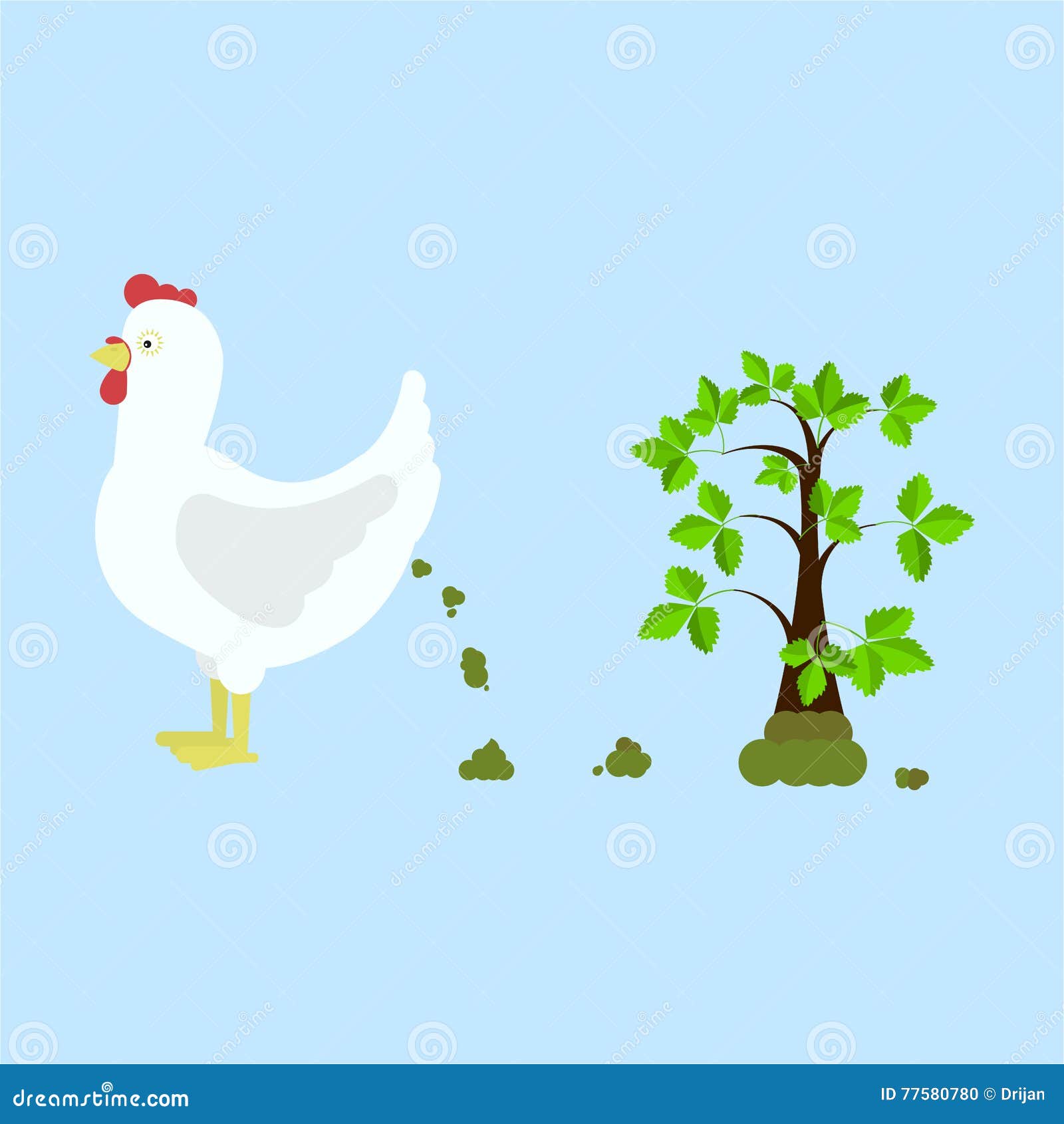 Bird Pooping On Head Of Person, Vector Cartoon Stick Figure ...