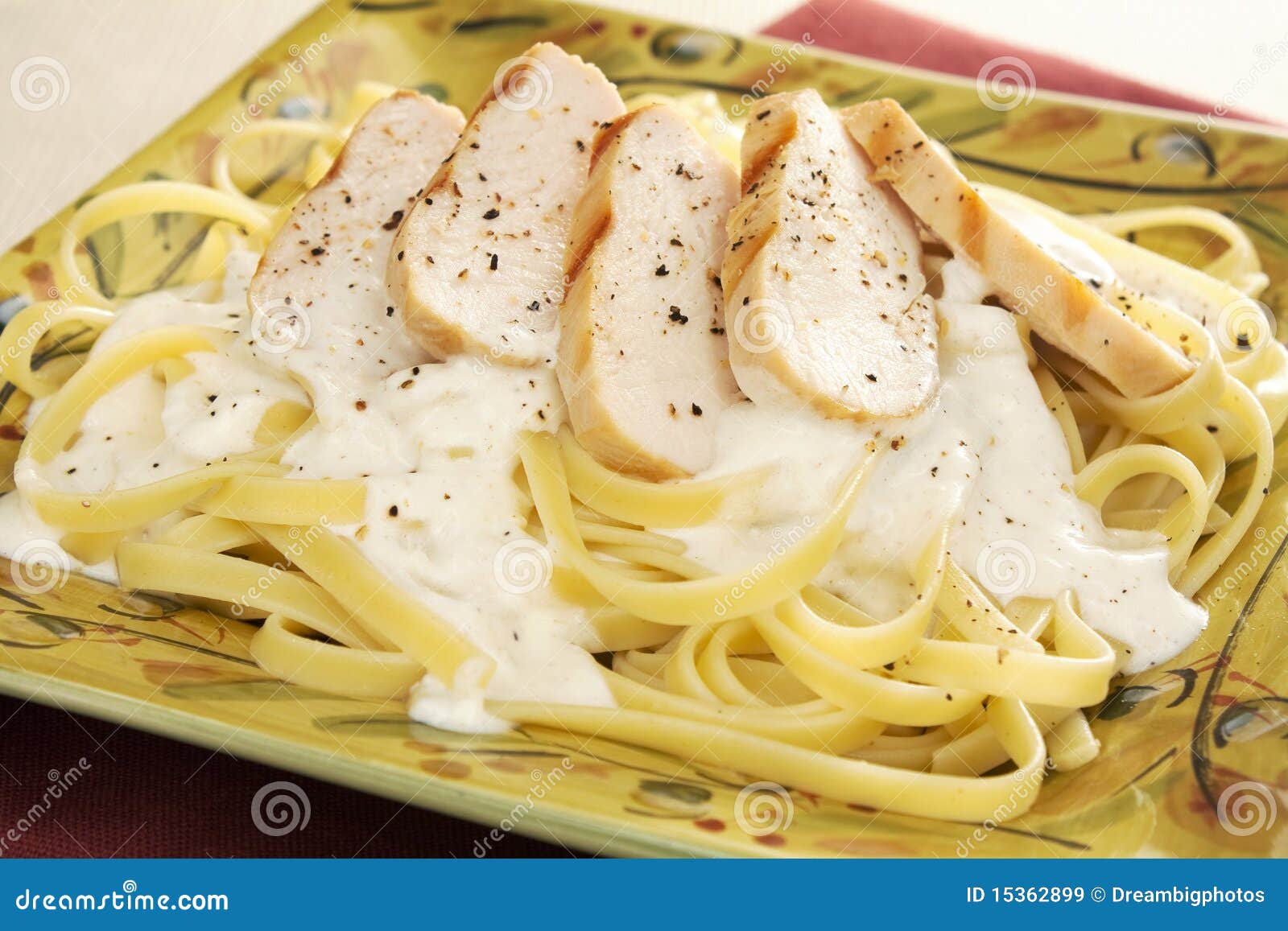 Chicken Fettuccine Alfredo stock image. Image of alfredo - 15362899