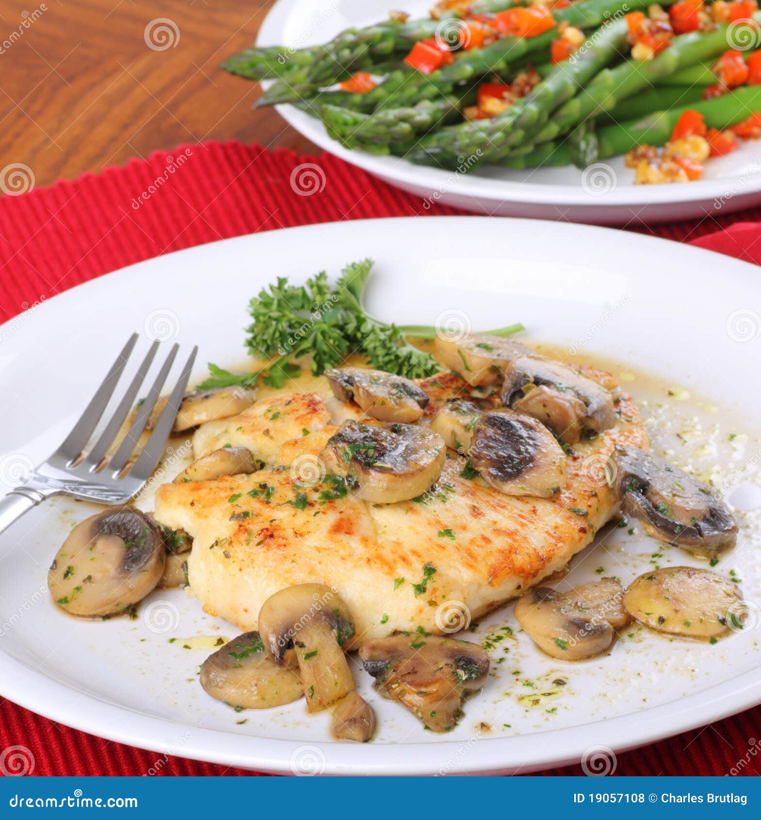 Chicken Fillet Meal stock photo. Image of meal, fork - 19057108