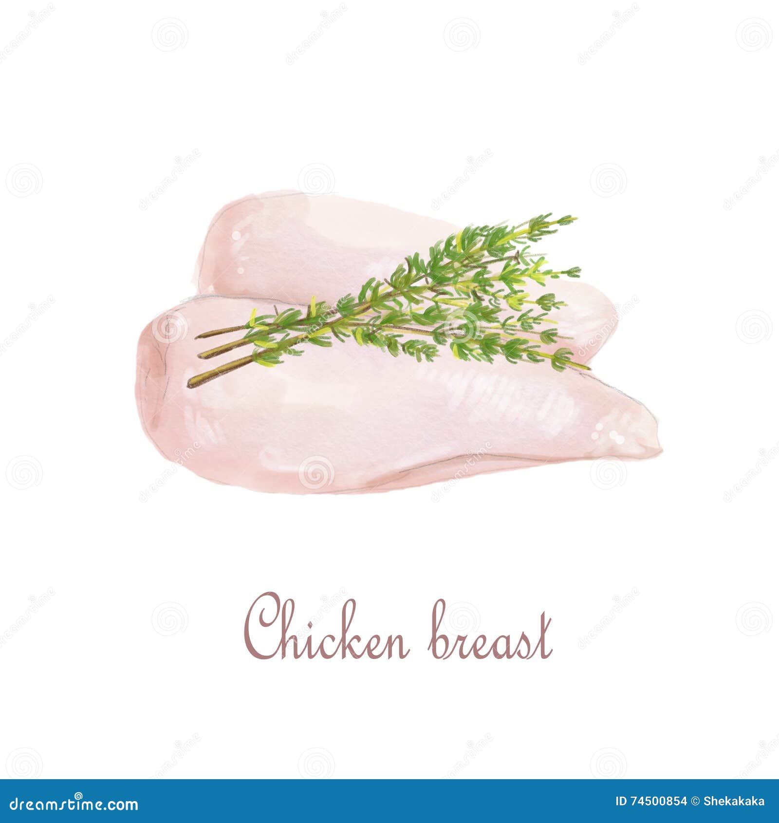 Chicken fillet stock illustration. Illustration of meal - 74500854