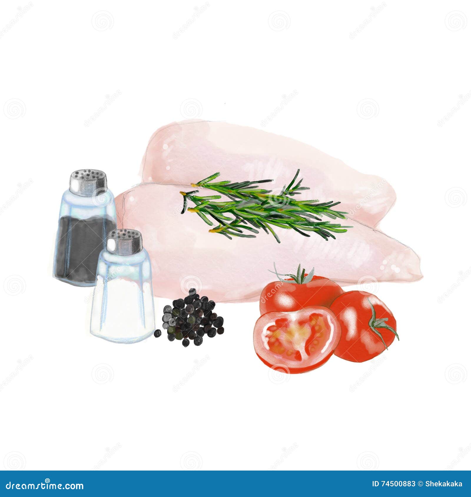 Chicken Fillet Icon In Flat Style Isolated On White Background. Meats ...