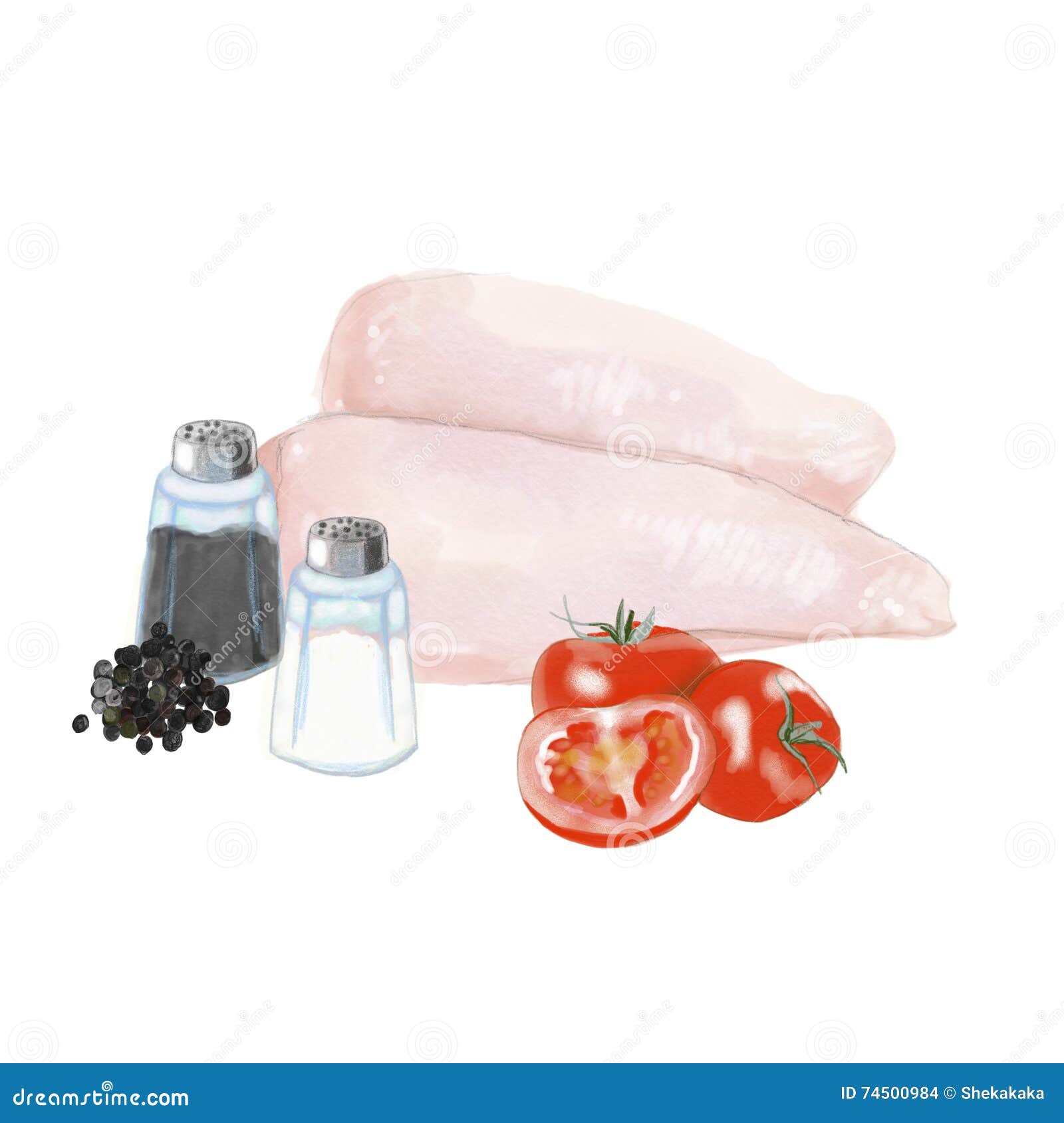 Chicken Fillet Icon In Flat Style Isolated On White Background. Meats ...