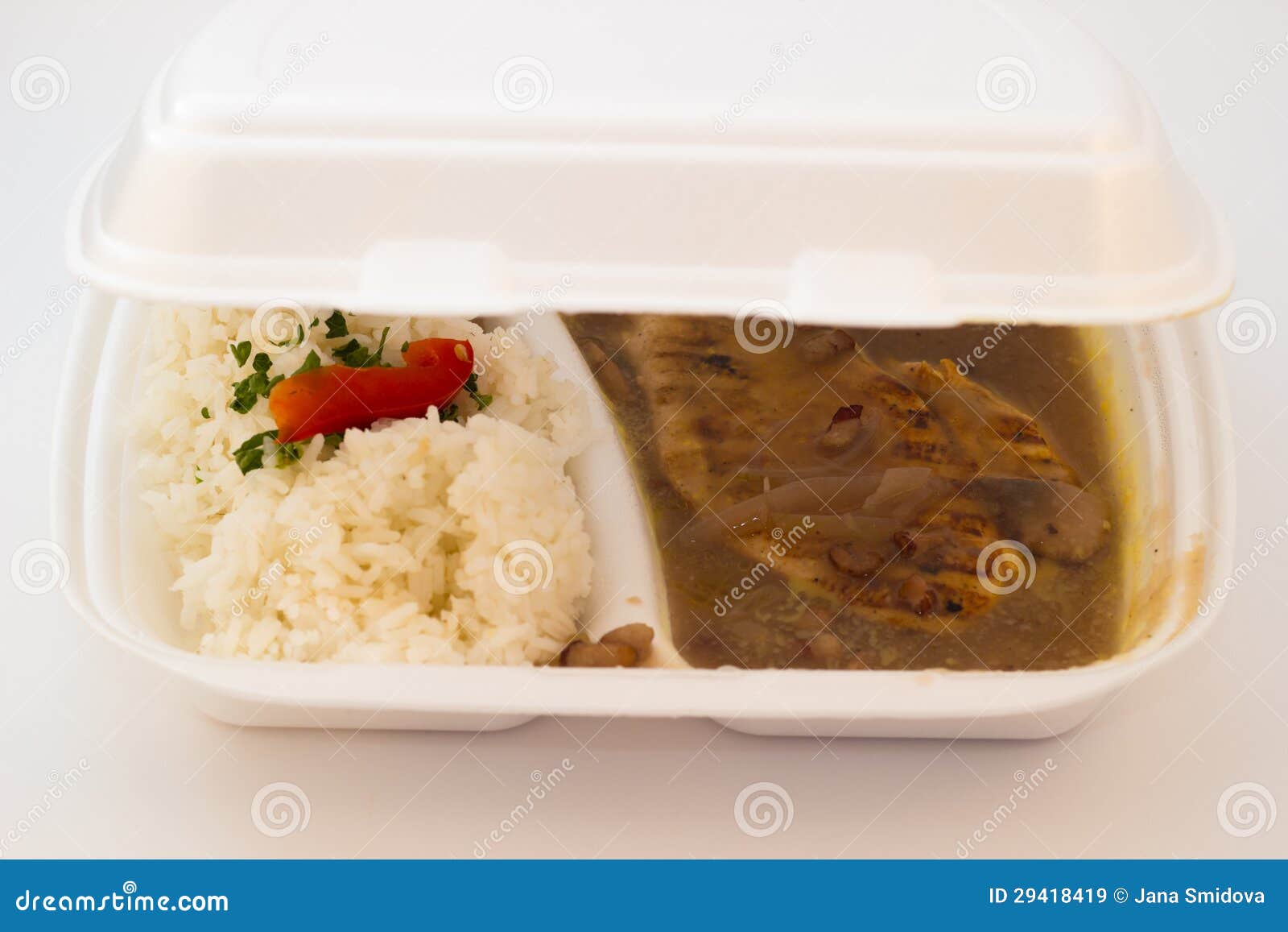 Chicken fillet with rice stock image. Image of meat, mushrooms - 29418419