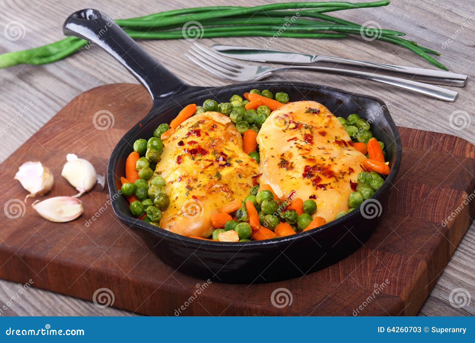 Chicken Fillet with Vegetables Stock Image - Image of cast, spice: 64260703