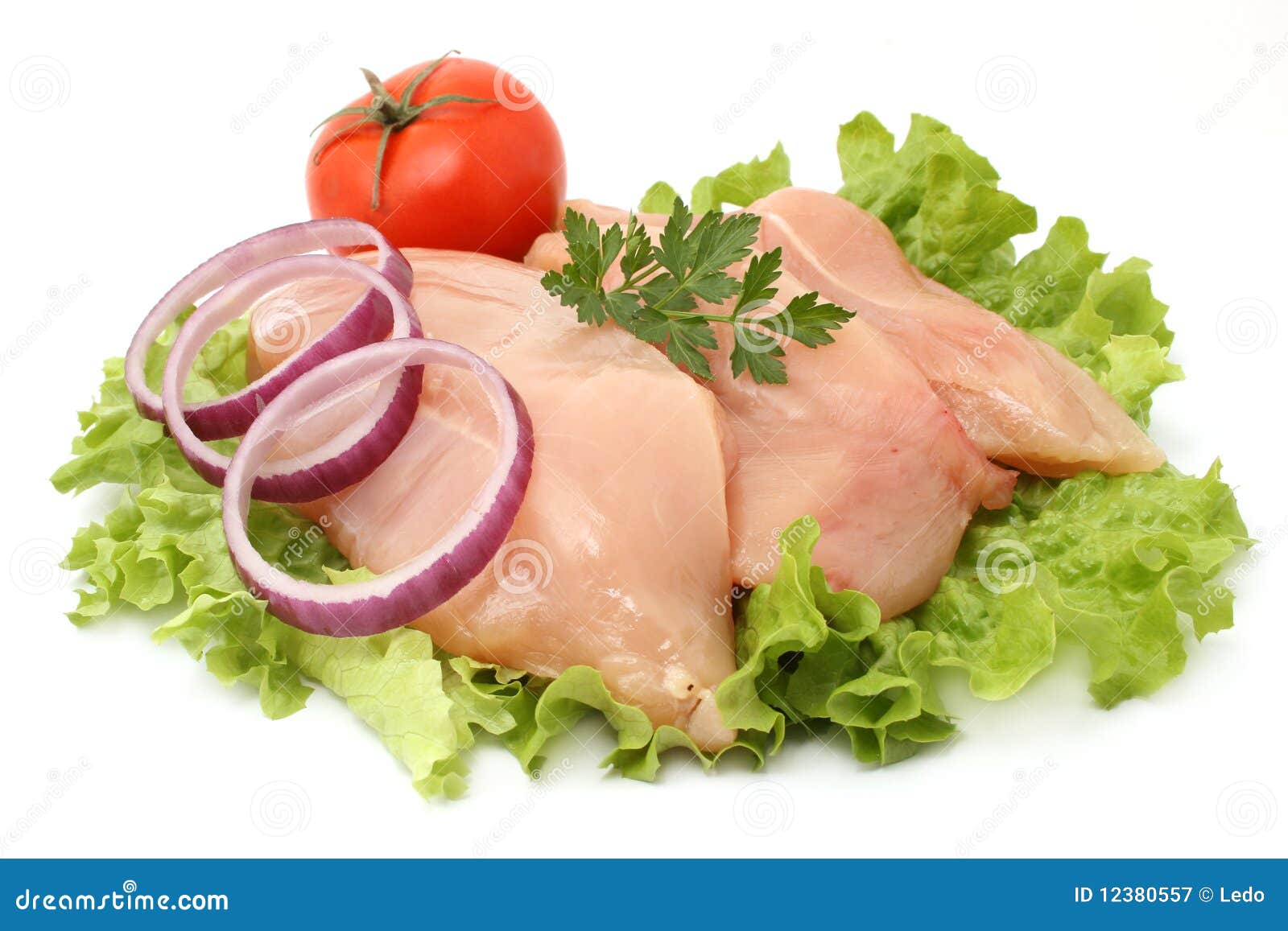 Chicken fillets stock image. Image of pink, lettuce, protein - 12380557