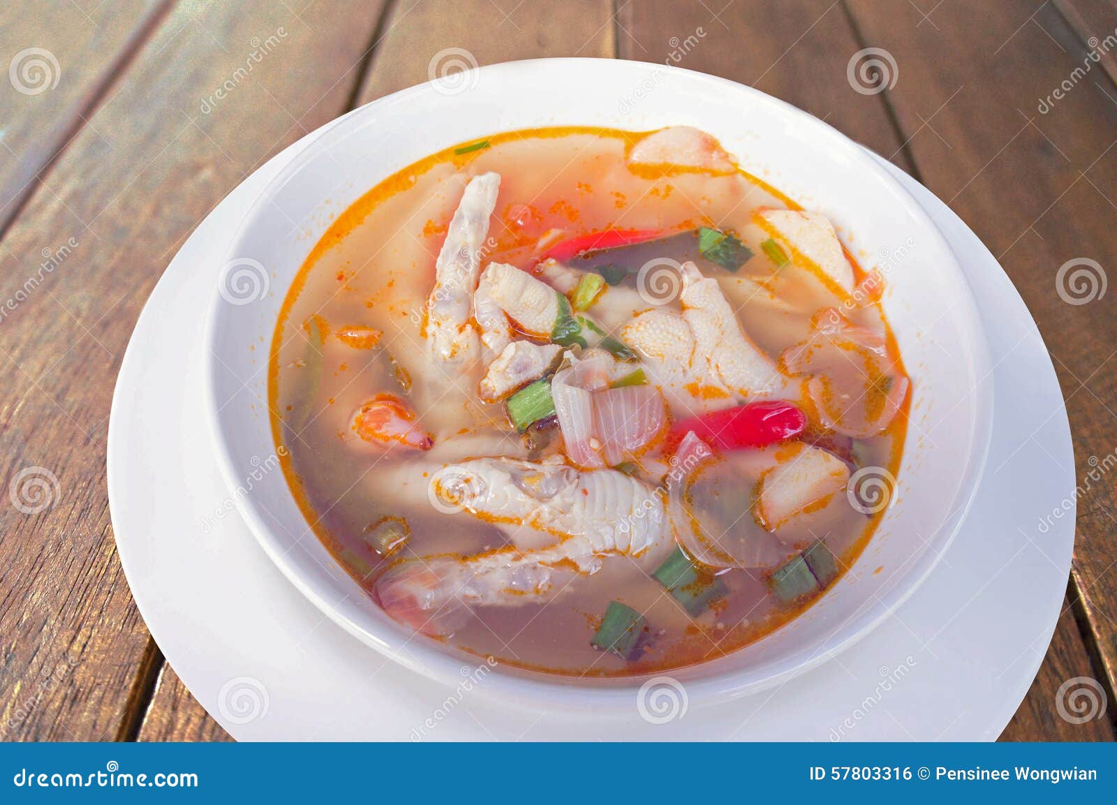 Chicken finger spicy soup stock photo. Image of chili - 57803316