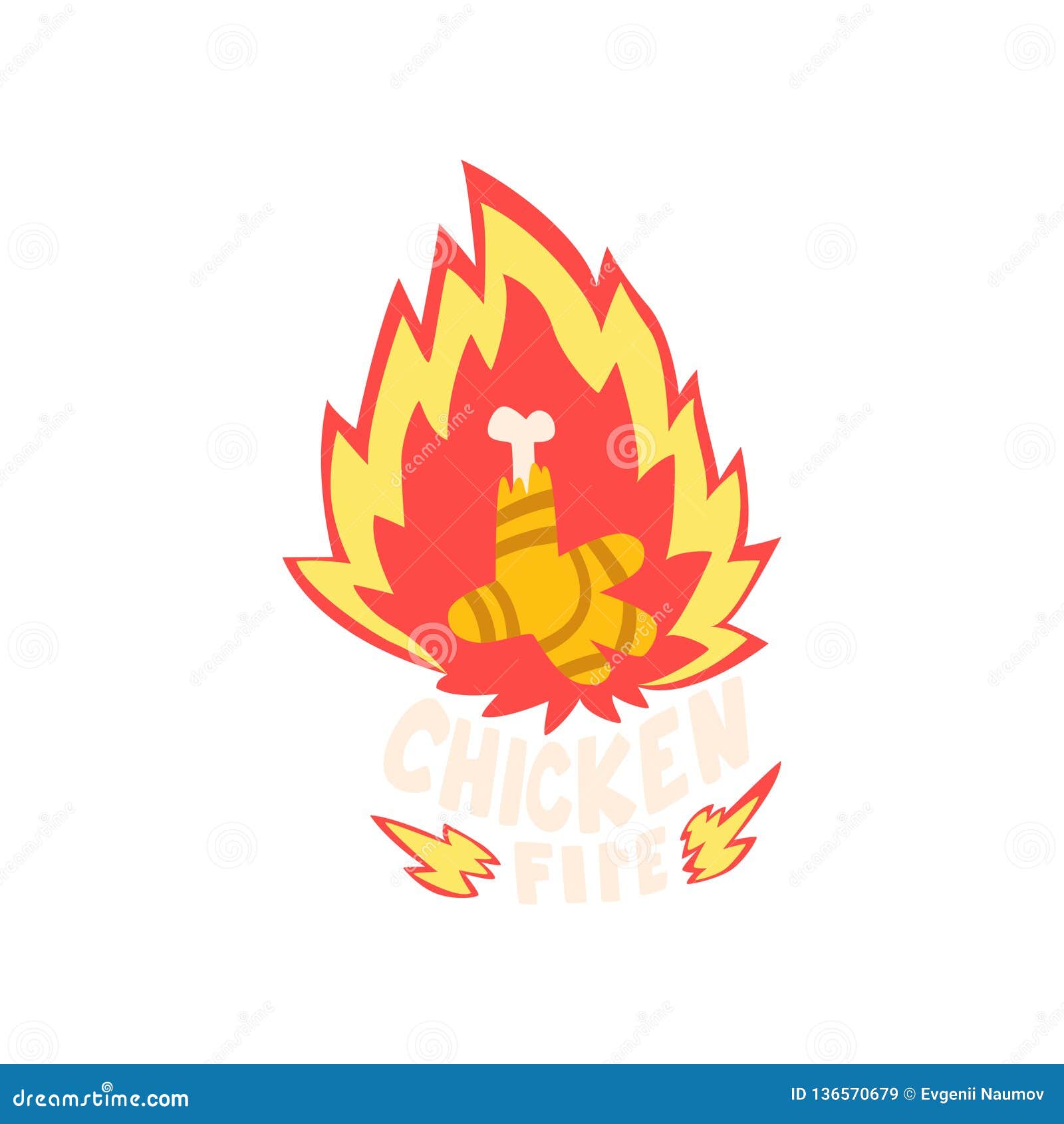 Chicken Fire, Hot Creative Logo Design Element Vector Illustration ...