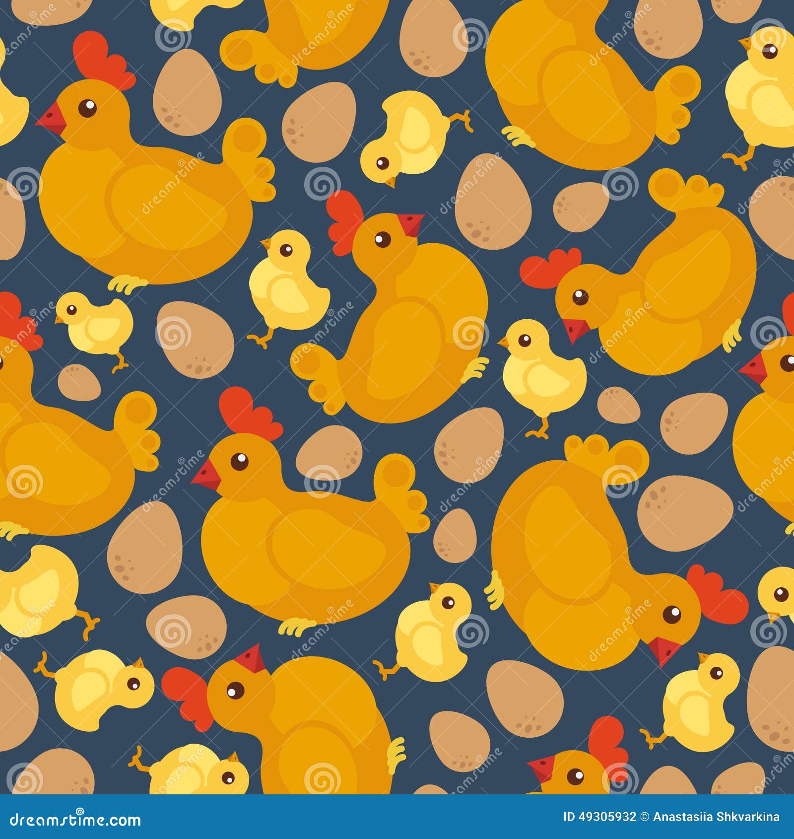 Chicken Set In Flat Style. Different Cute Cartoon Hens, Chicken And ...