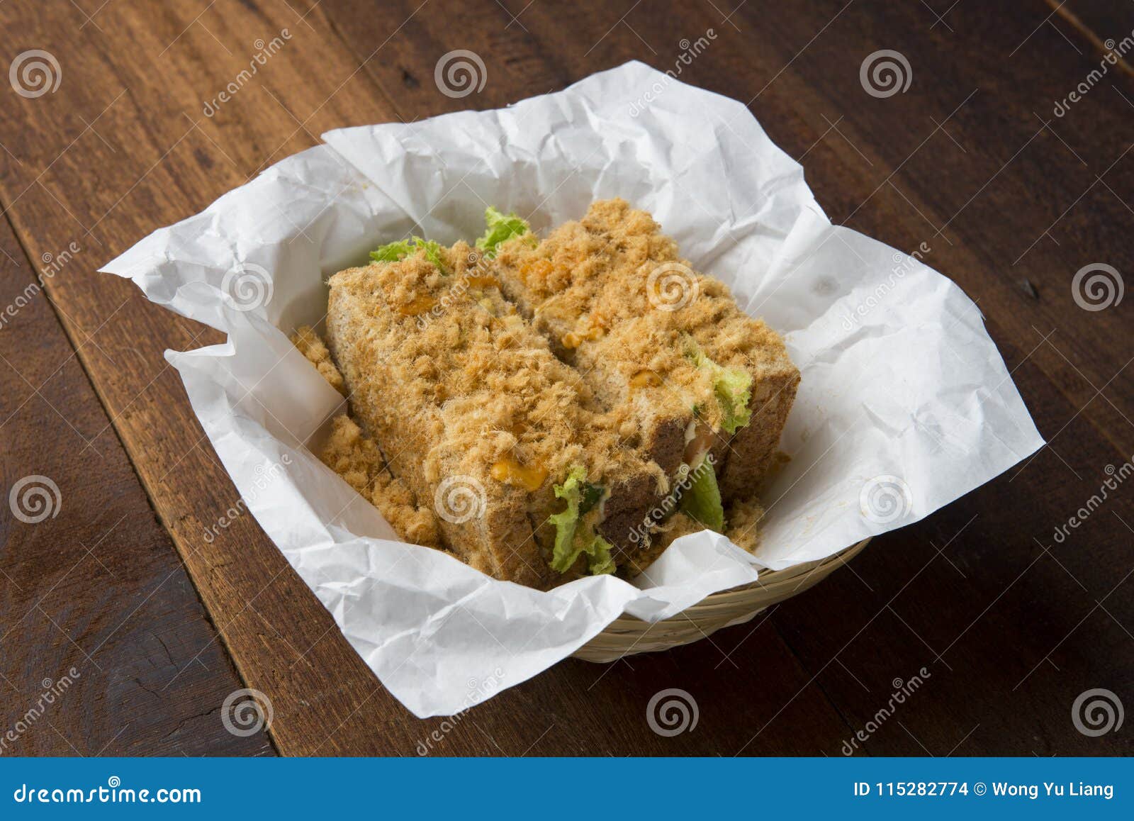Chicken floss and bread stock photo. Image of floss - 115282774