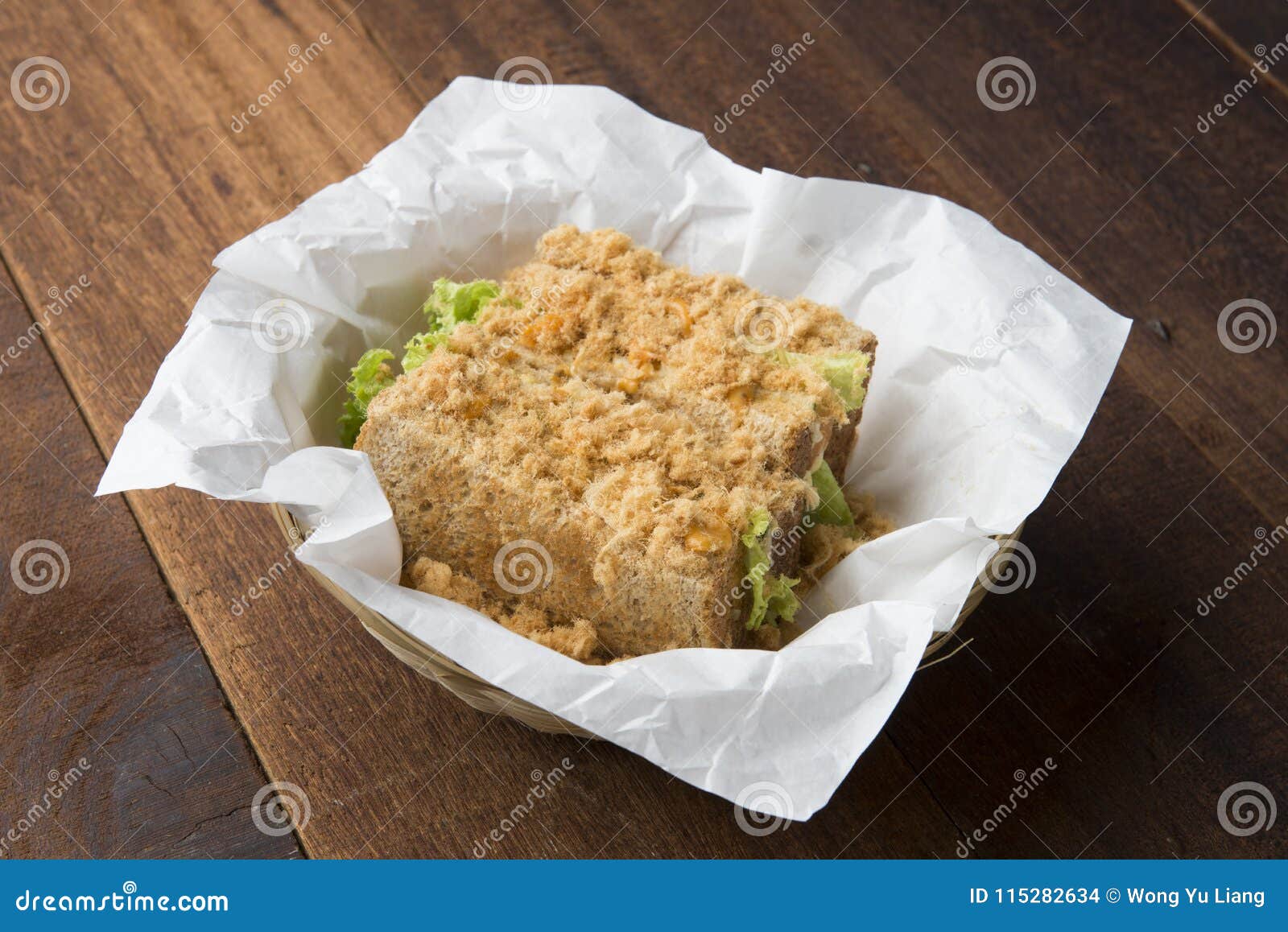 Chicken floss and bread stock photo. Image of diet, healthy - 115282634