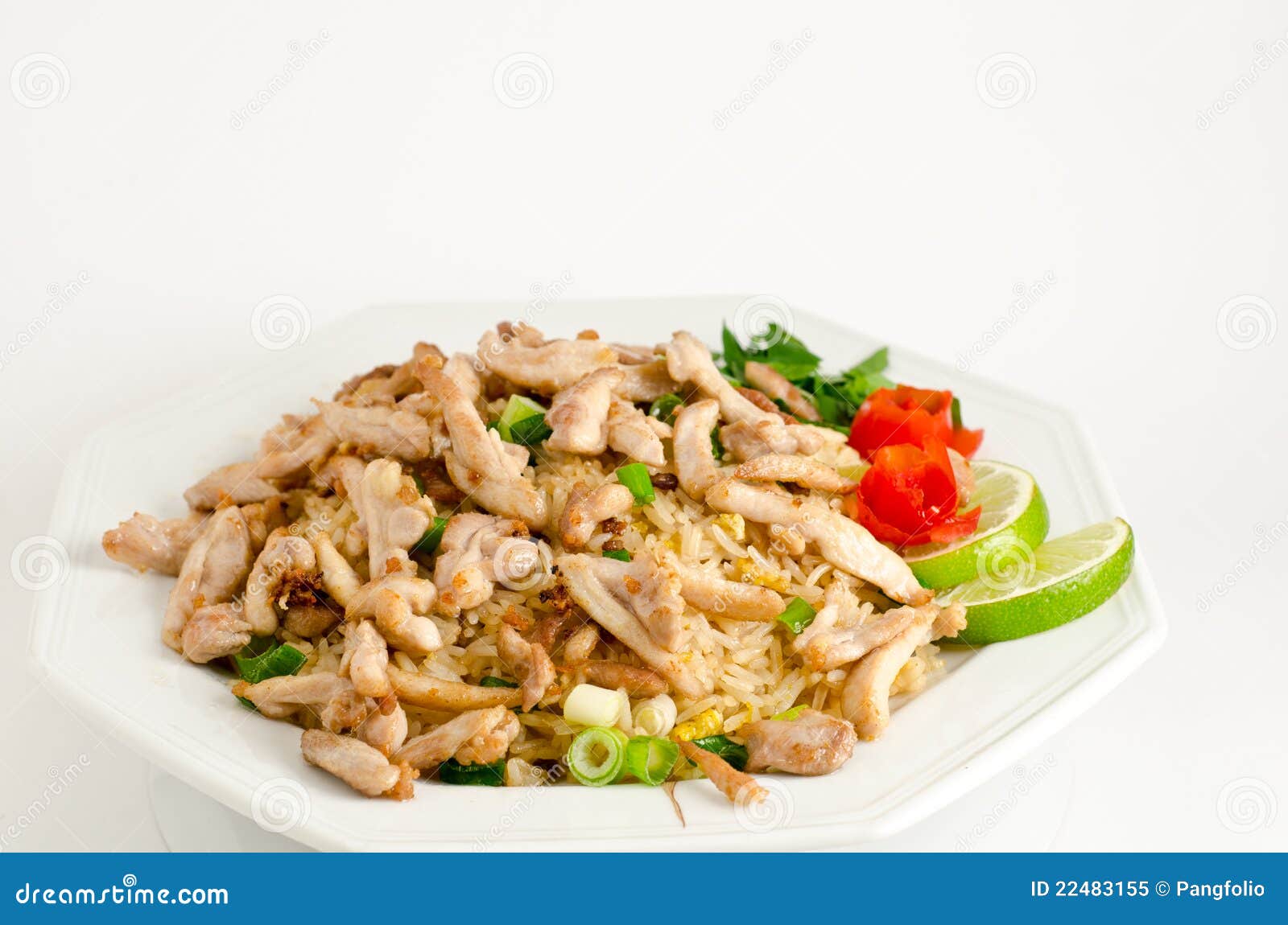 Chicken fried rice stock image. Image of chicken, asian - 22483155