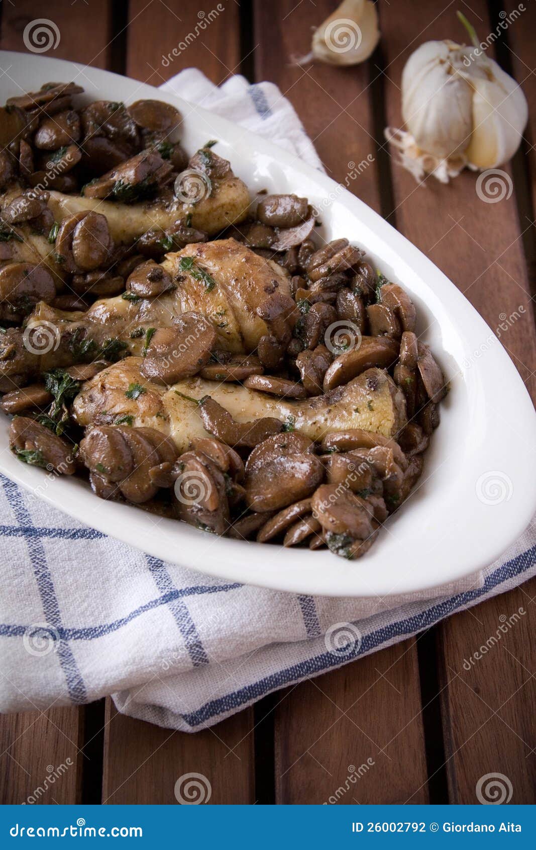 Chicken with fungus stock photo. Image of dish, chicken - 26002792