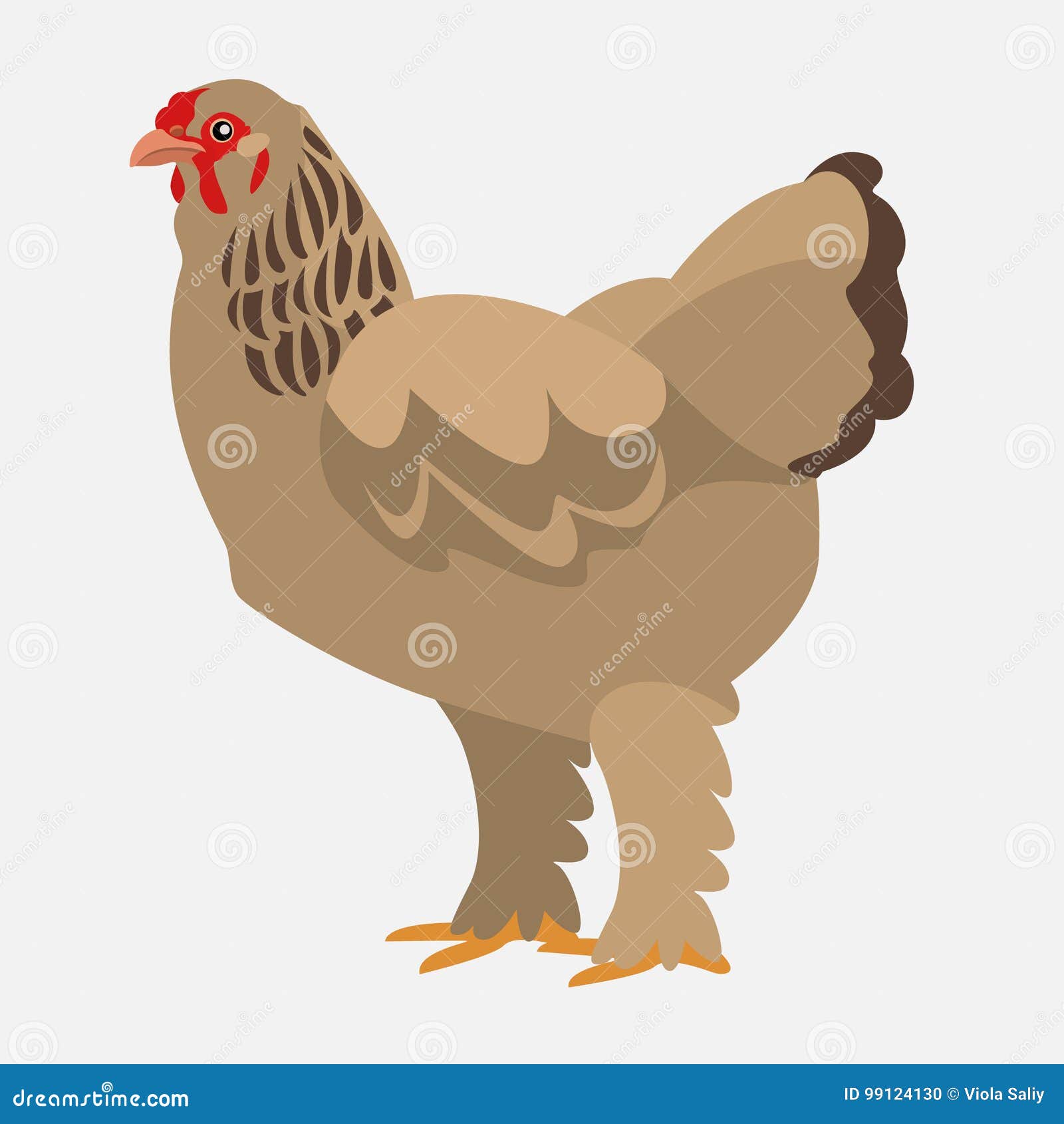 Chicken furry stock vector. Illustration of green, cartoon - 99124130