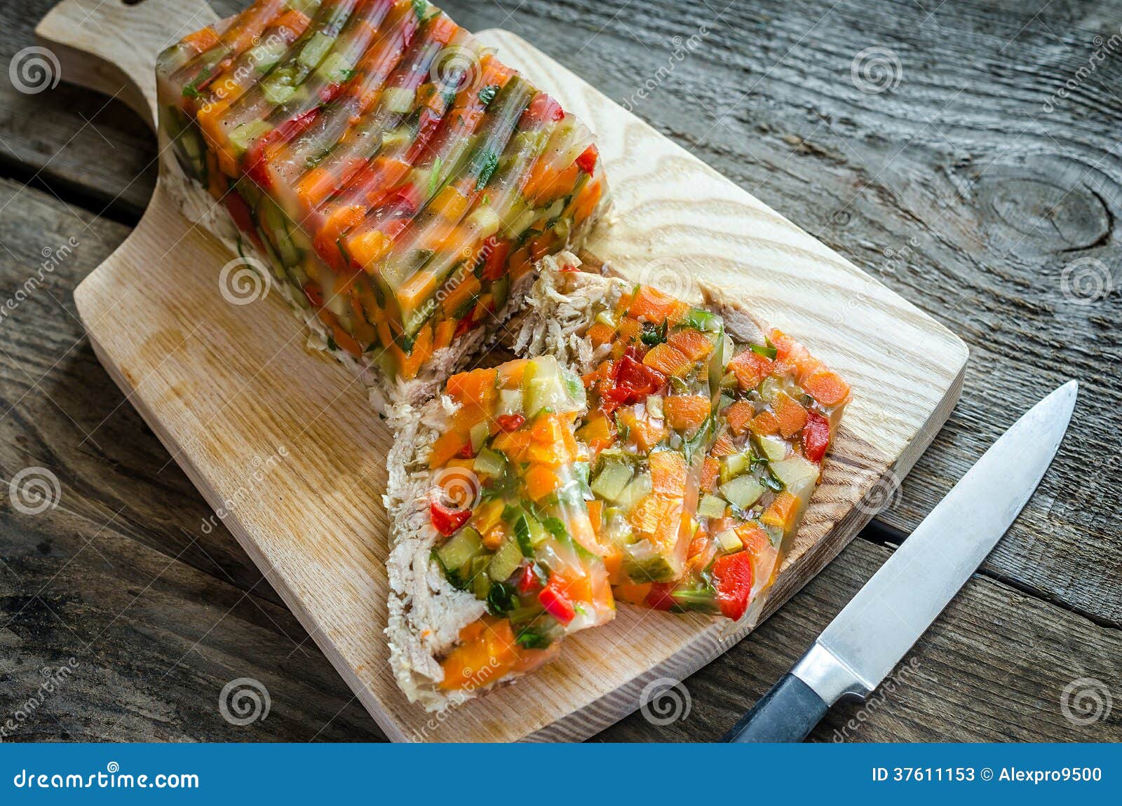 Chicken Galantine with Vegetables Stock Image - Image of decorated ...