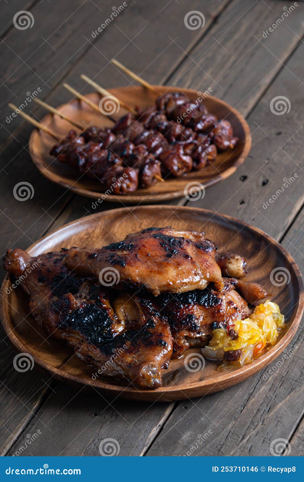 Chicken Gizzard Barbecue and Chicken Barbecue Stock Photo - Image of ...