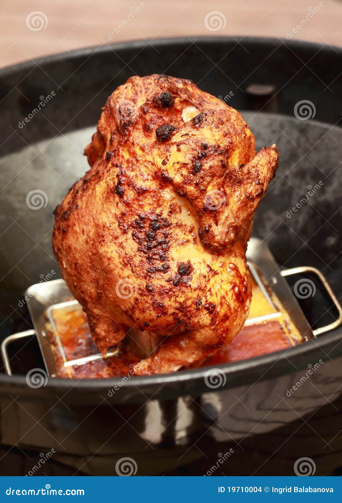 Chicken on grill stock photo. Image of chicken, dish - 19710004