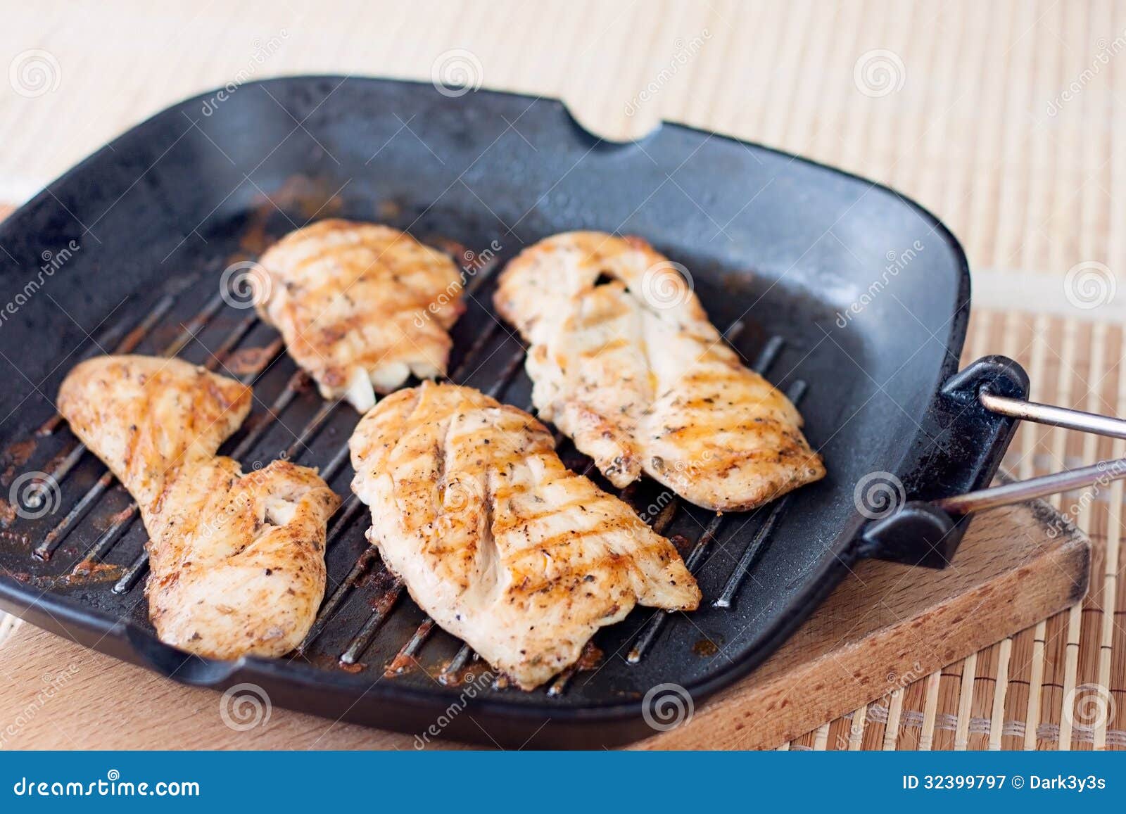 Chicken grill stock image. Image of steak, preparing - 32399797