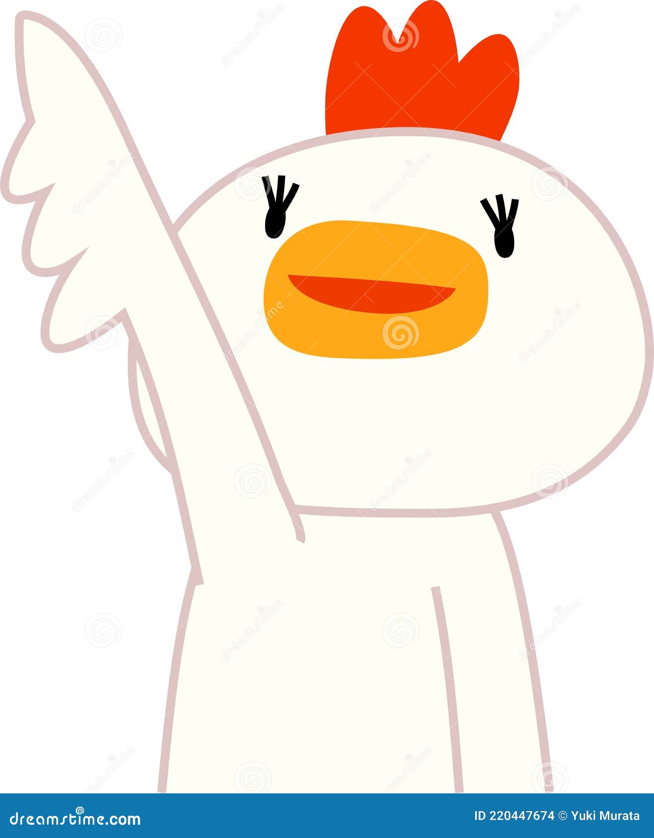 Chicken that Guides You by Pointing Your Finger Stock Vector ...