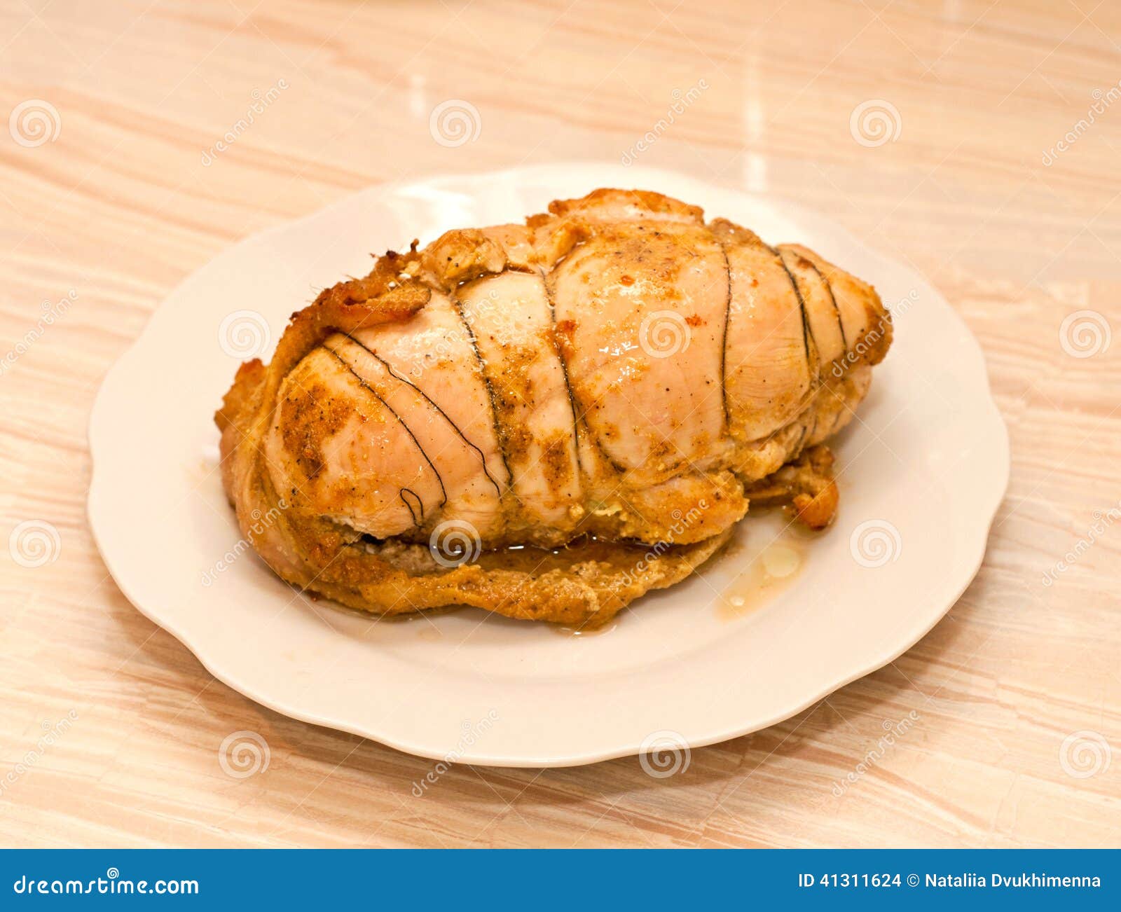 Chicken ham stock photo. Image of eating, roasted, grill - 41311624