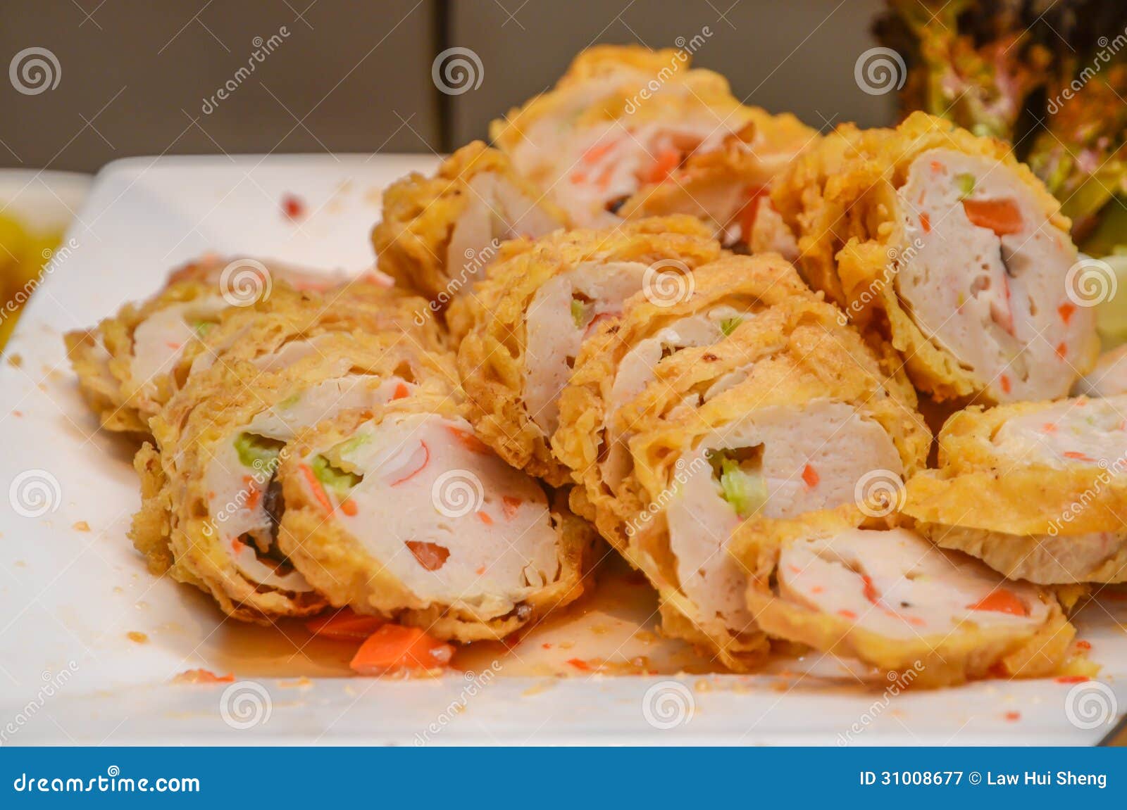 Chicken ham rolls stock image. Image of dish, healthy - 31008677