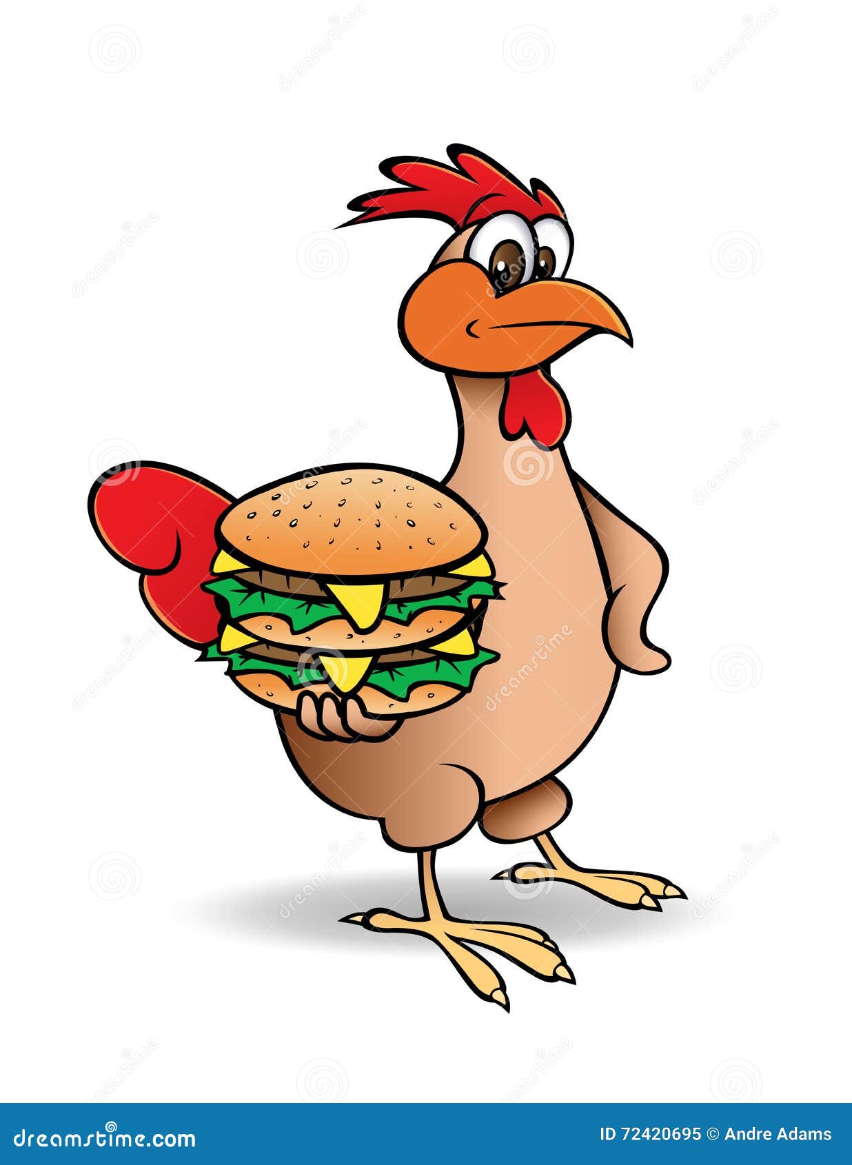 Chicken hamburger stock vector. Illustration of farm - 72420695