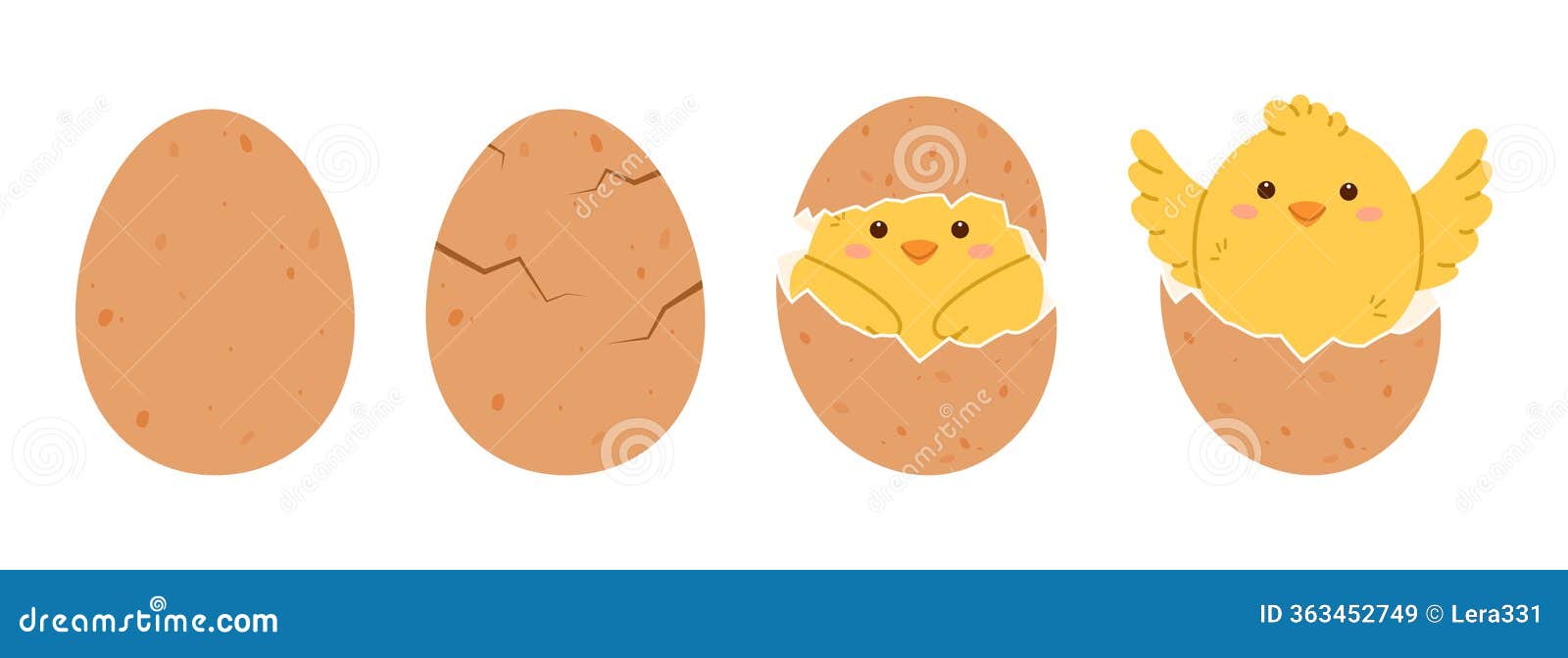 Chicken Hatching. Silhouette Cartoon Vector | CartoonDealer.com #8257475
