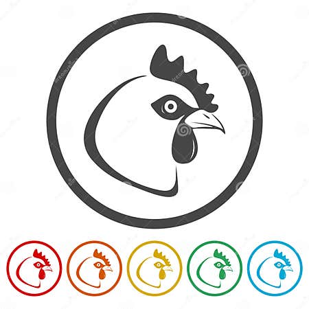 Chicken head icon stock vector. Illustration of chicken - 140347144