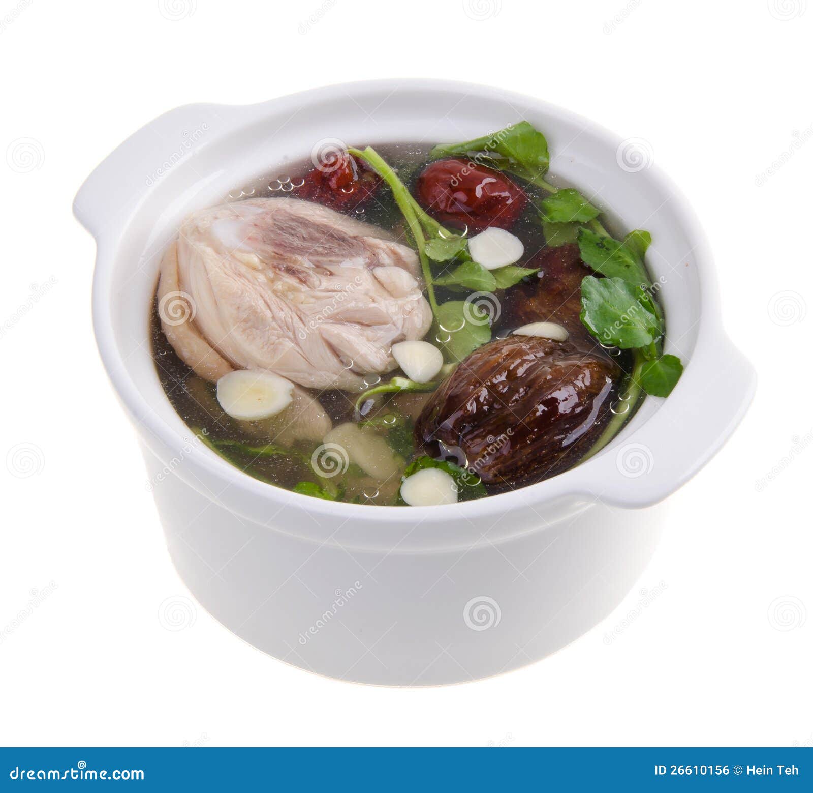 Chicken and Herb Soup, Chinese Food Style. Stock Photo - Image of ...