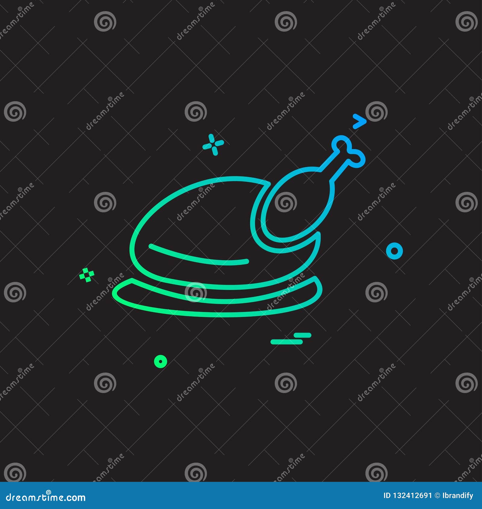 Chicken icon design vector stock vector. Illustration of healthy ...