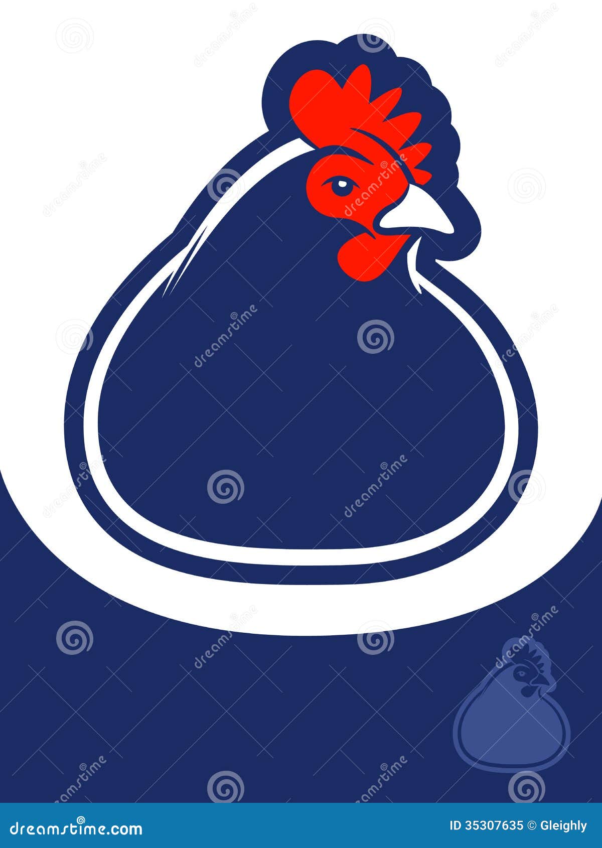 Chicken Icon stock vector. Illustration of animal, insignia - 35307635