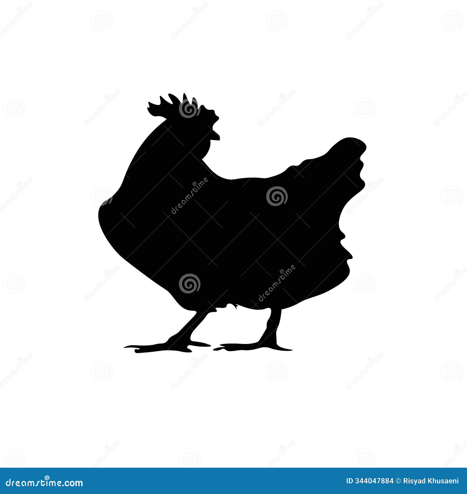 Chicken Icon. Silhouette of a Female Chicken Icon Stock Vector ...