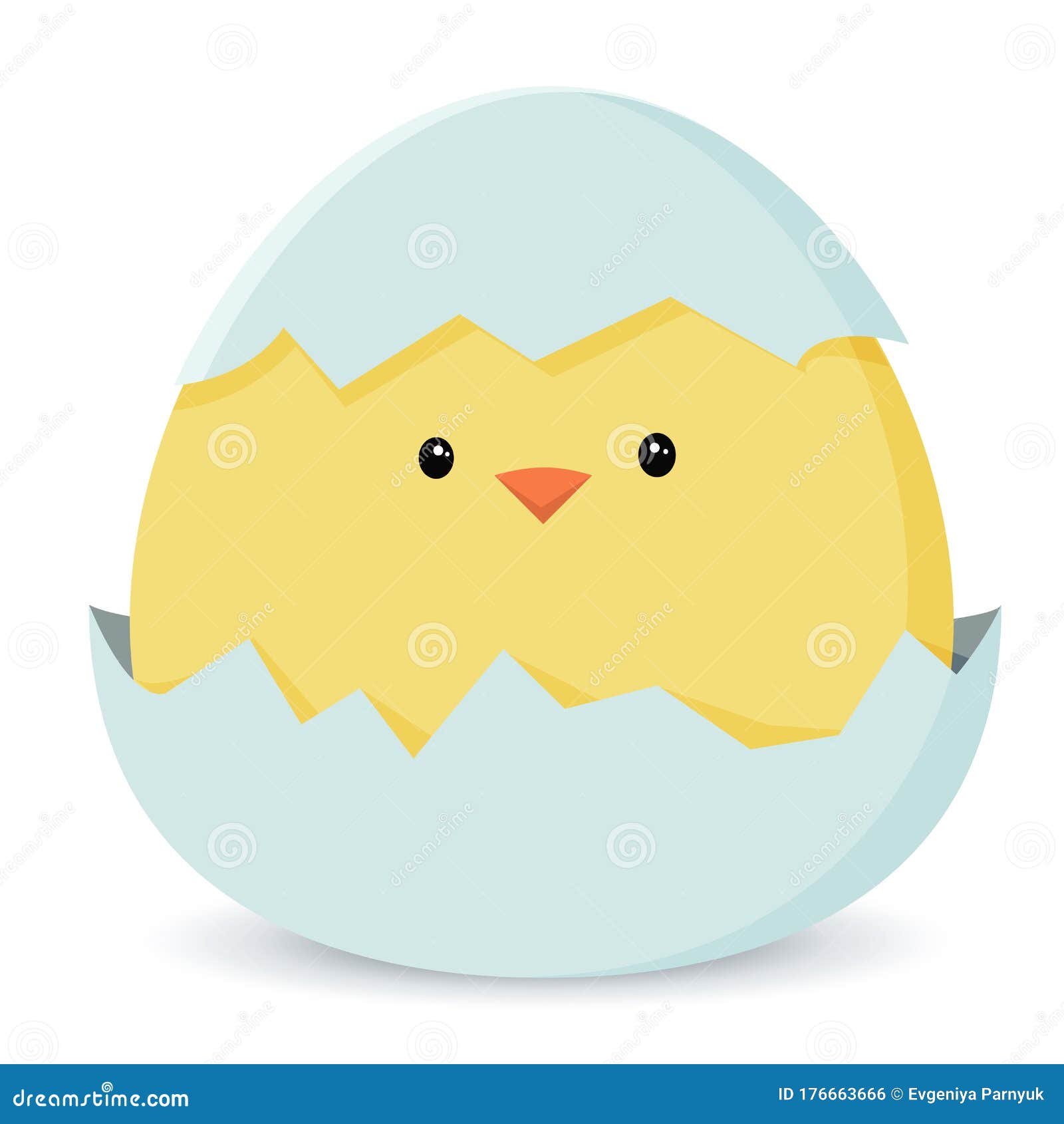 Chicken Icon. a Sweet Yellow Easter Chick is Sitting Waiting for Easter ...