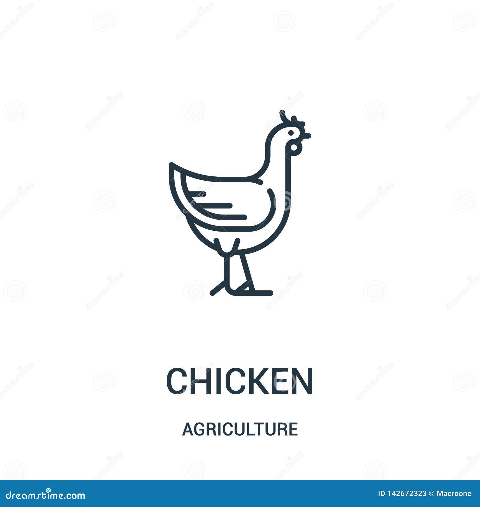 Chicken Icon Vector from Agriculture Collection. Thin Line Chicken ...