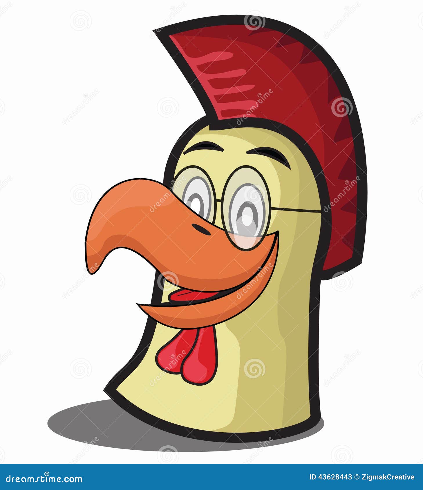 Brave Chicken Cartoon Vector | CartoonDealer.com #16453929