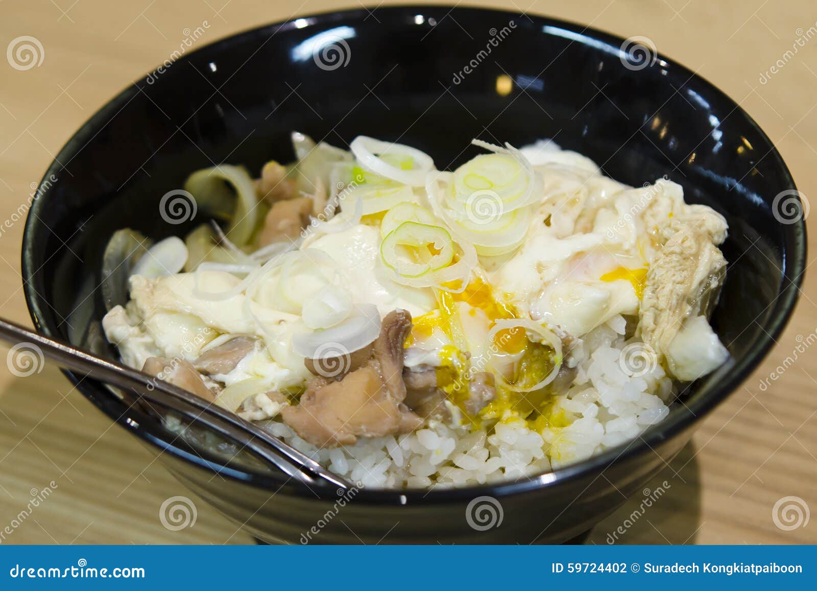 Chicken Japanese Rice with Egg Stock Photo - Image of health, asia ...