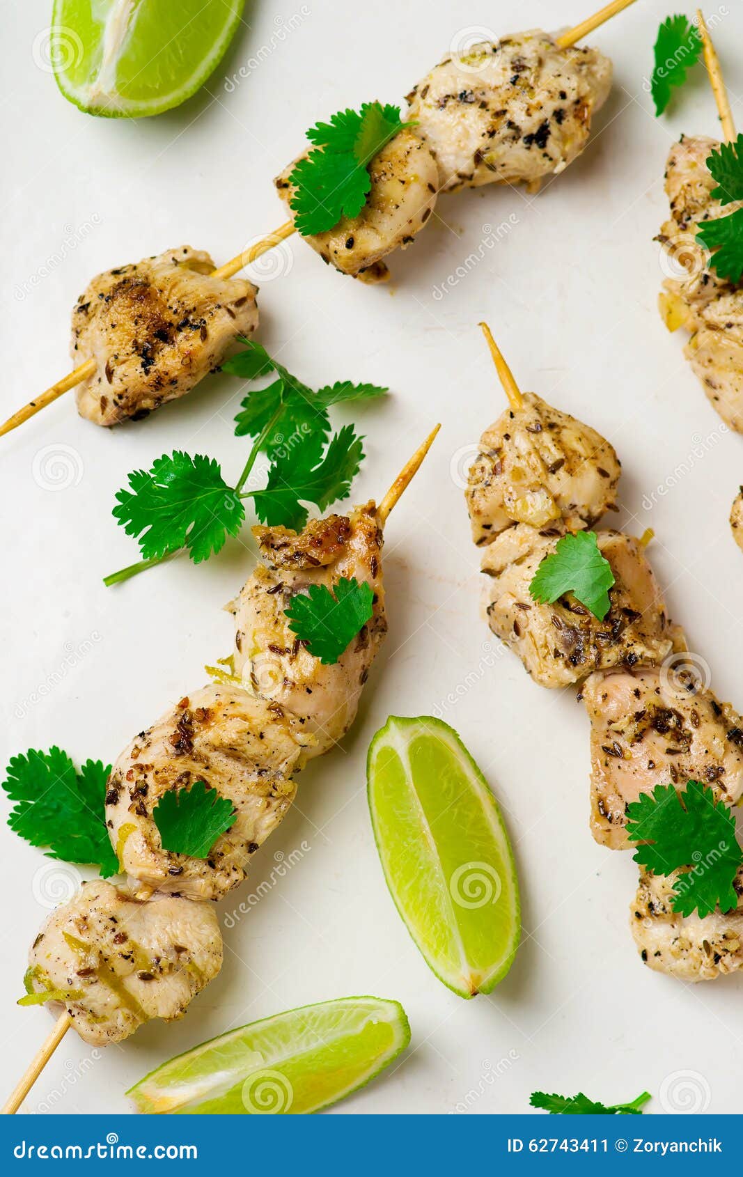 Chicken kebab stock image. Image of platter, delicious - 62743411