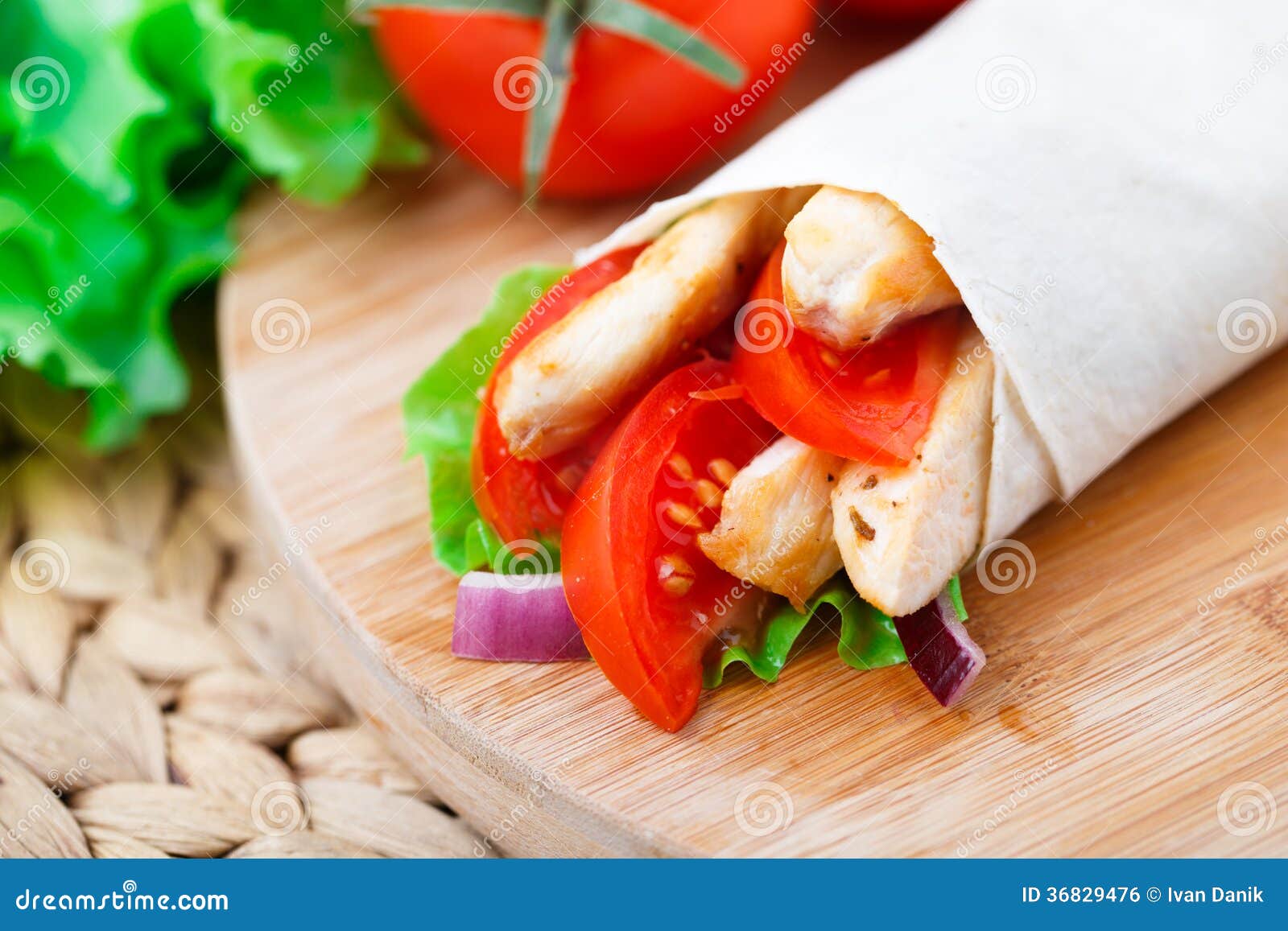 Chicken kebab wrap stock photo. Image of delicious, barbecue - 36829476