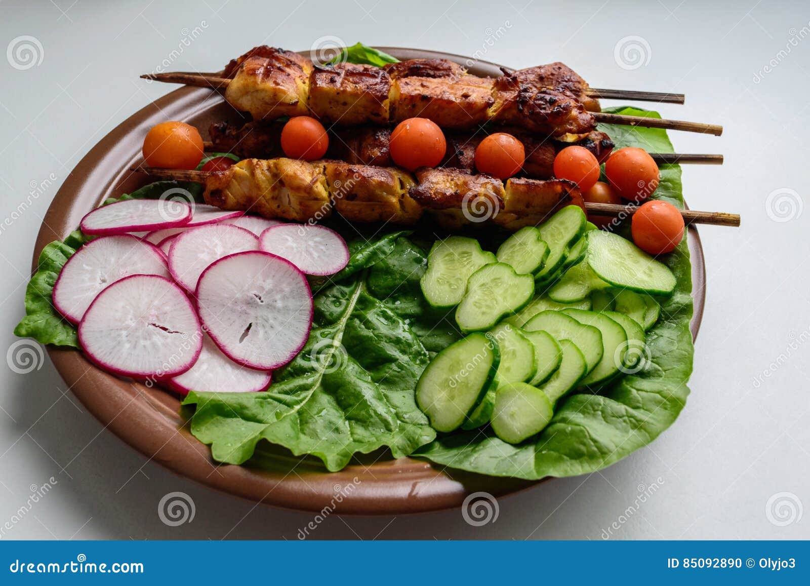 Chicken Kebabs with Vegetables Stock Photo - Image of cuisine, juicy ...