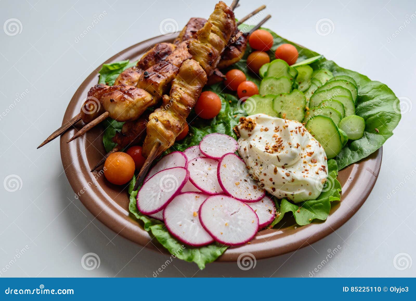Chicken Kebabs with Vegetables Stock Photo - Image of cuisine, barbeque ...