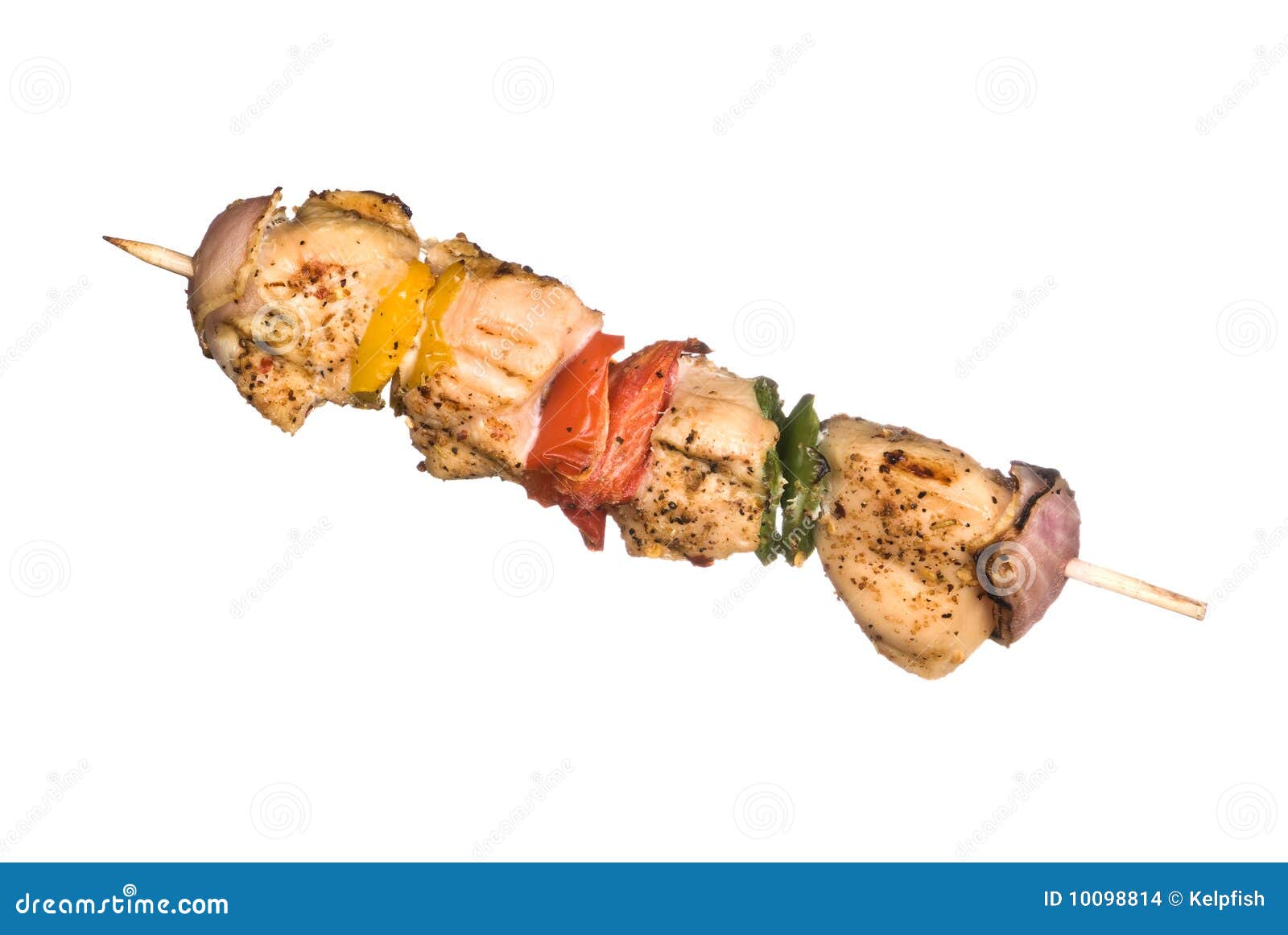 Chicken kebob stock photo. Image of seasoning, chicken - 10098814