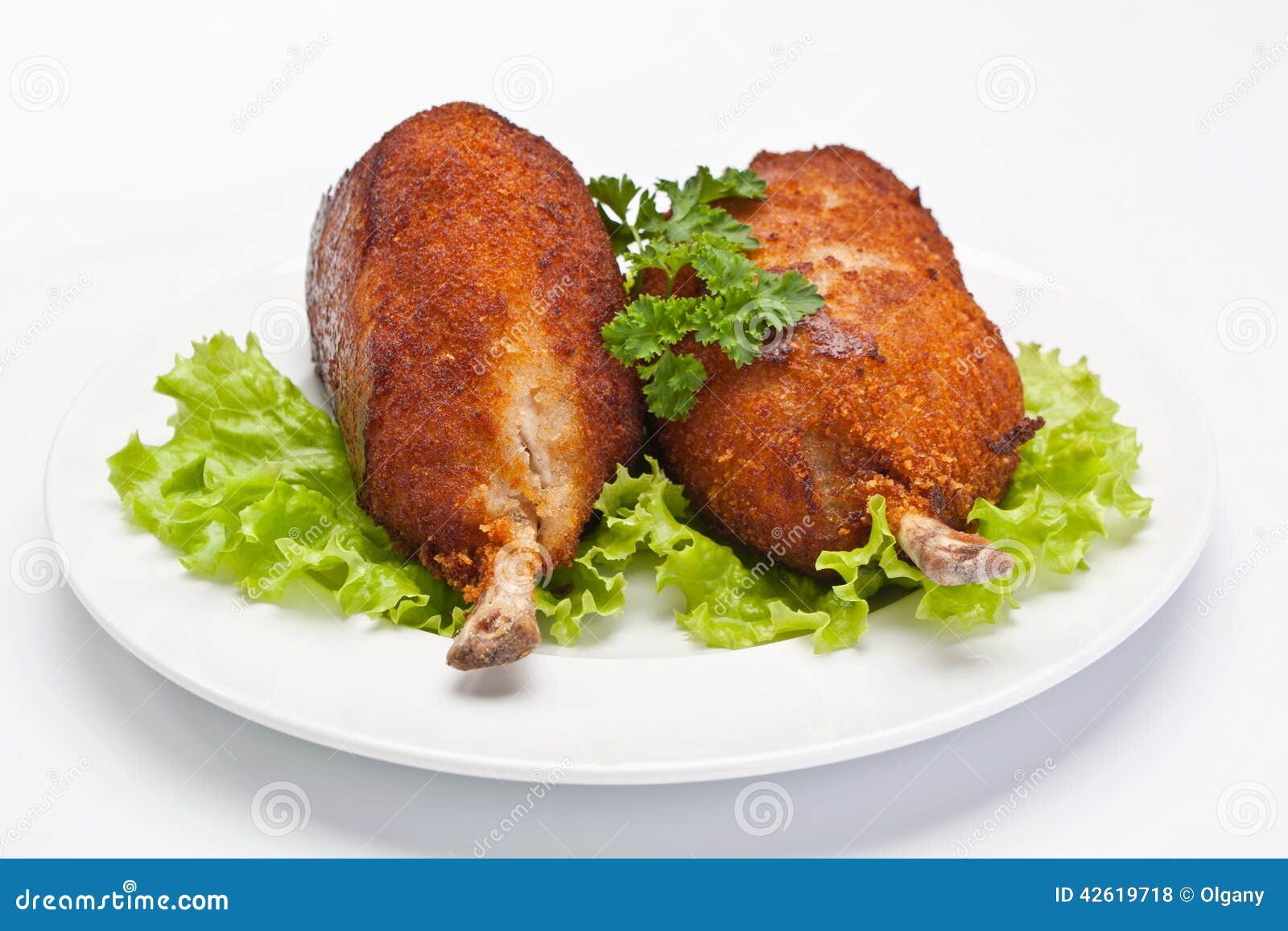 Chicken Kiev on a bone stock photo. Image of cooked, appetizer - 42619718